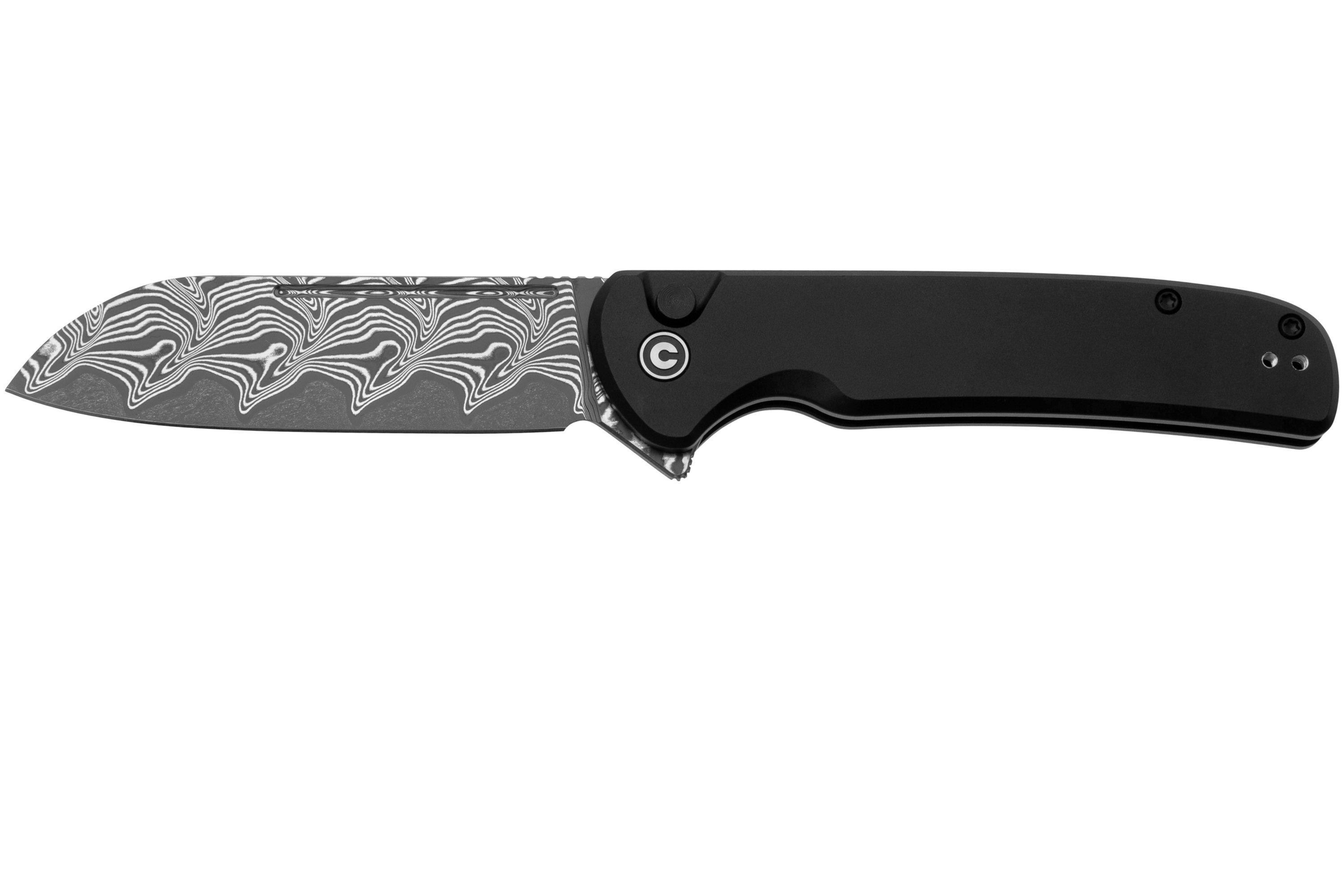 CIVIVI Chevalier II C20022B-DS1 Damascus Black Aluminum, zakmes ...