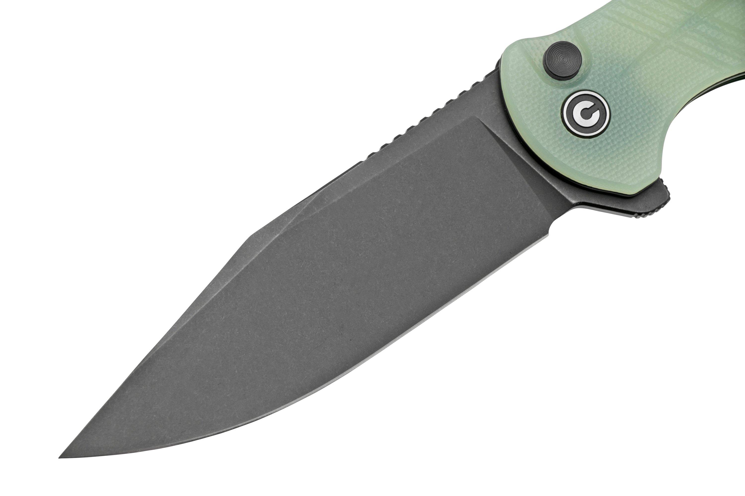 Civivi Cogent C20038D-3 Blackwashed Plain Edge, Natural G10 navalha ...