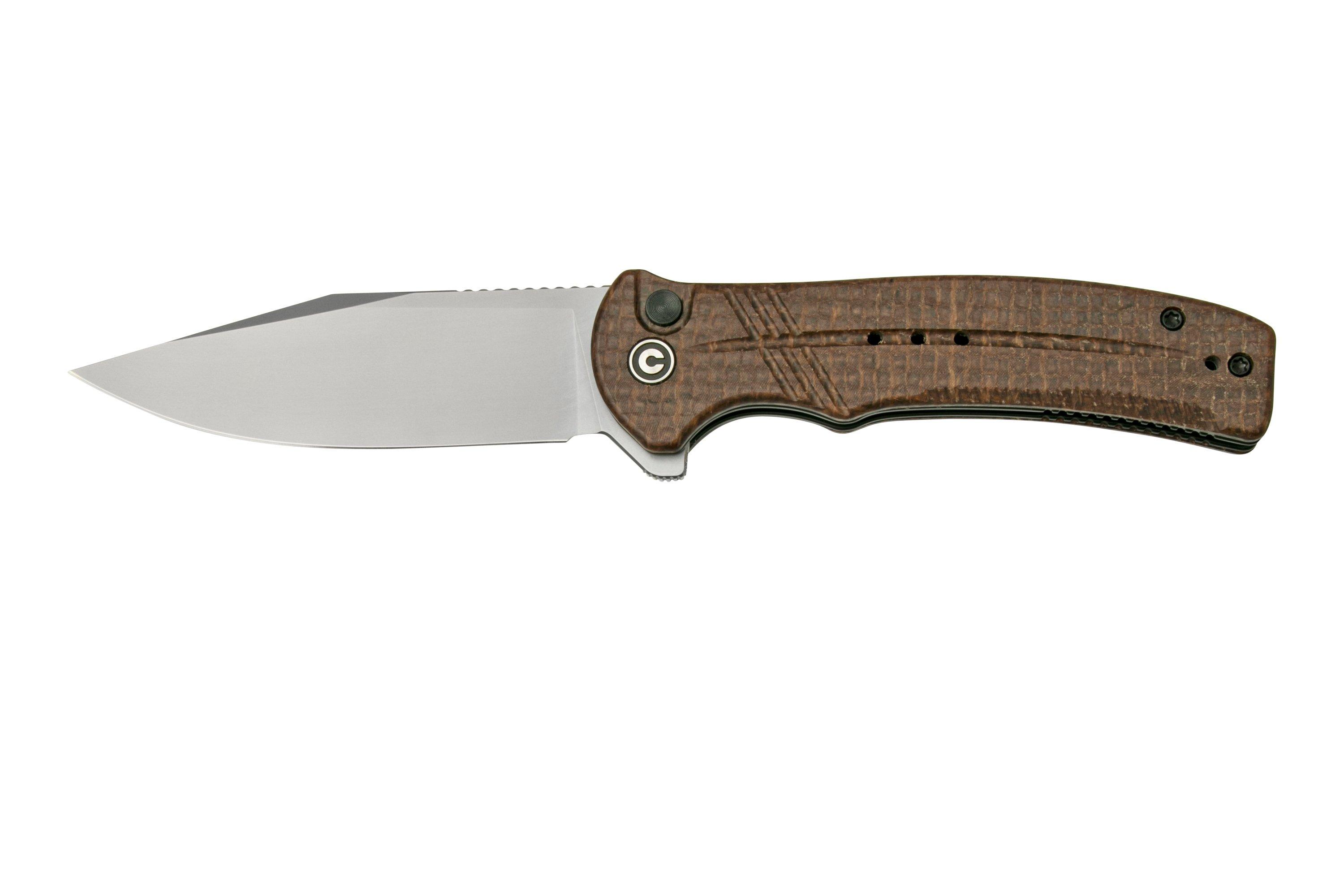 Civivi Cogent C20038D-6 Brown Micarta Coarse, pocket knife ...