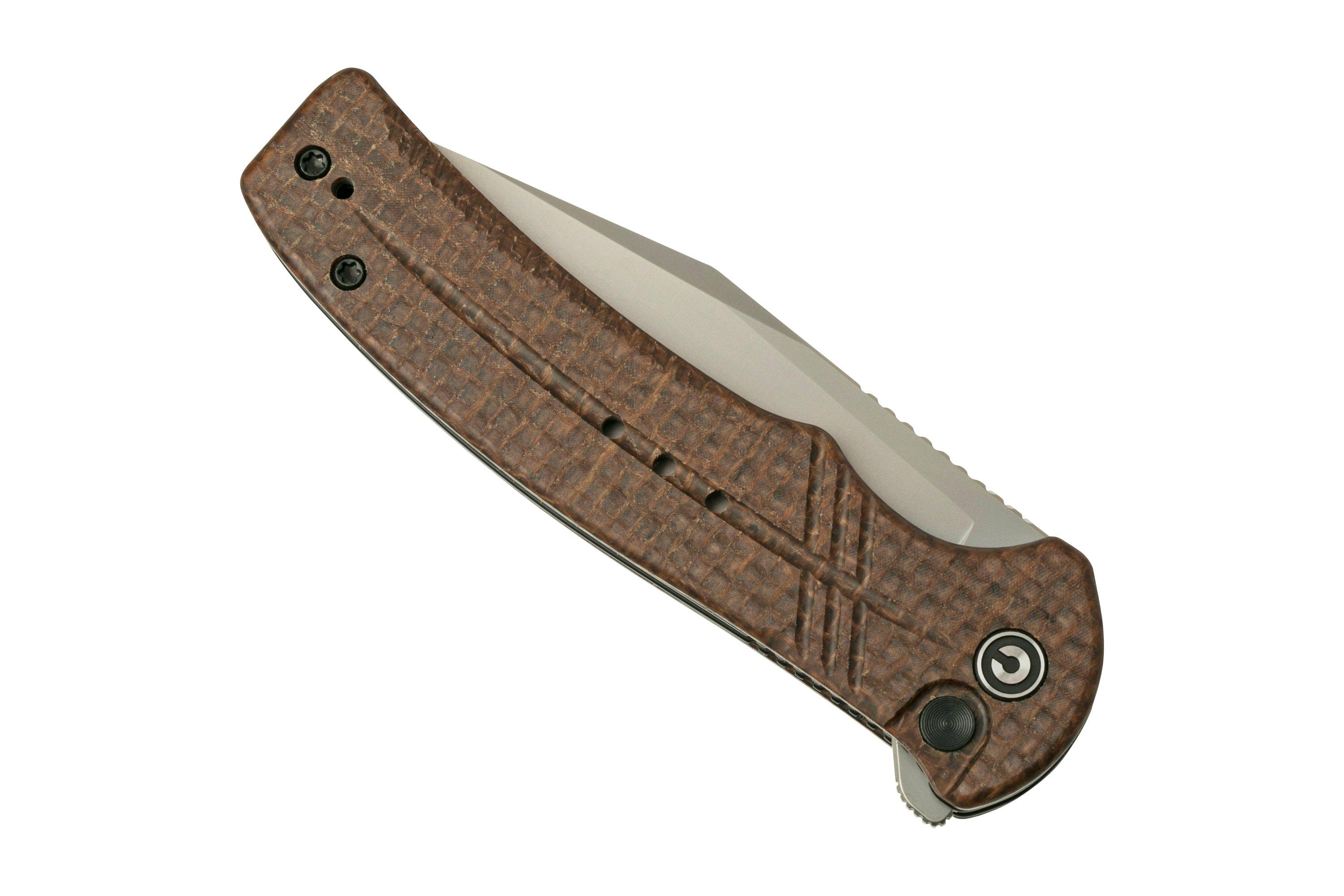 Civivi Cogent C20038D-6 Brown Micarta Coarse, pocket knife ...