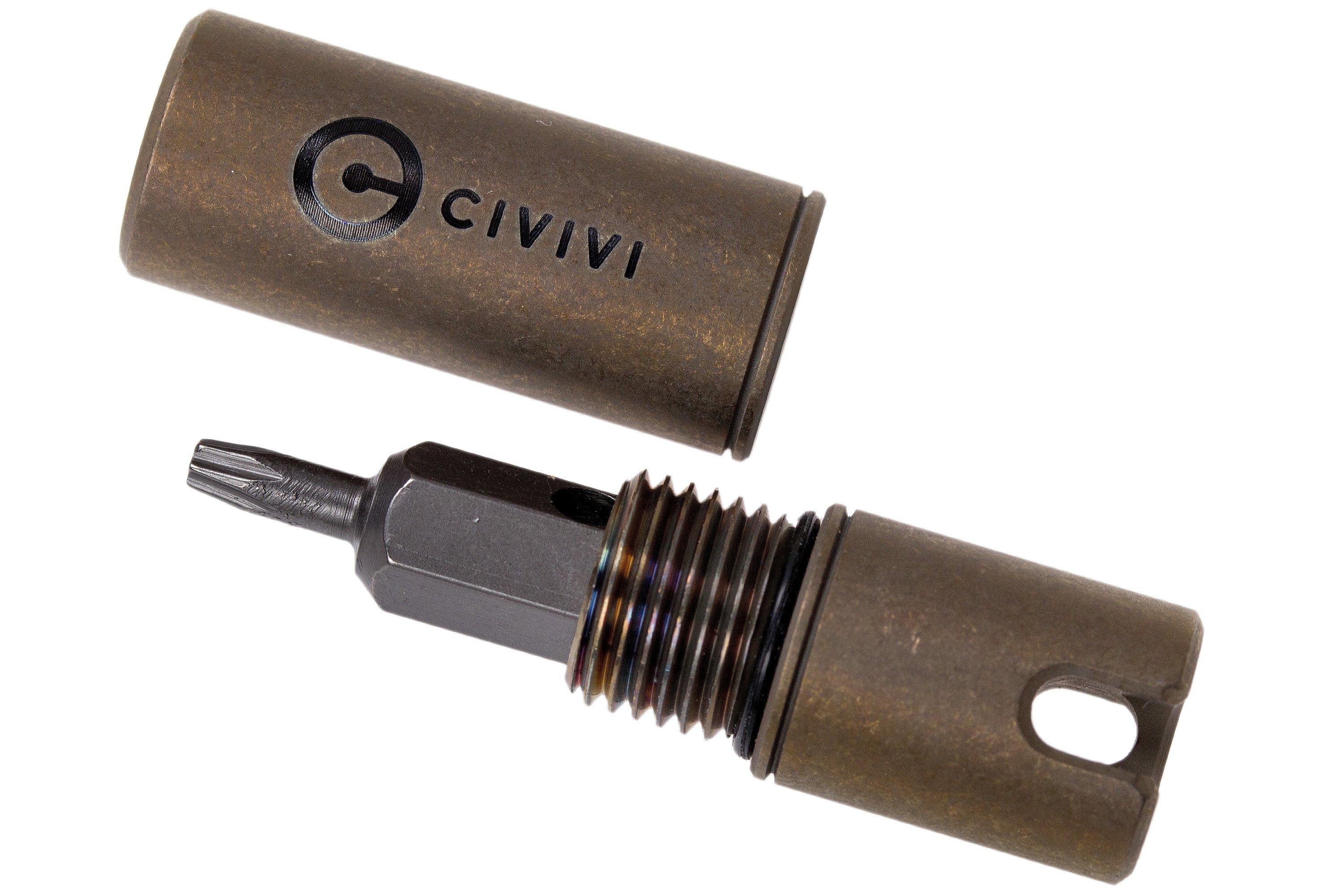 Civivi C20048-2 Key Bit Container Bronze Titanium | Advantageously ...