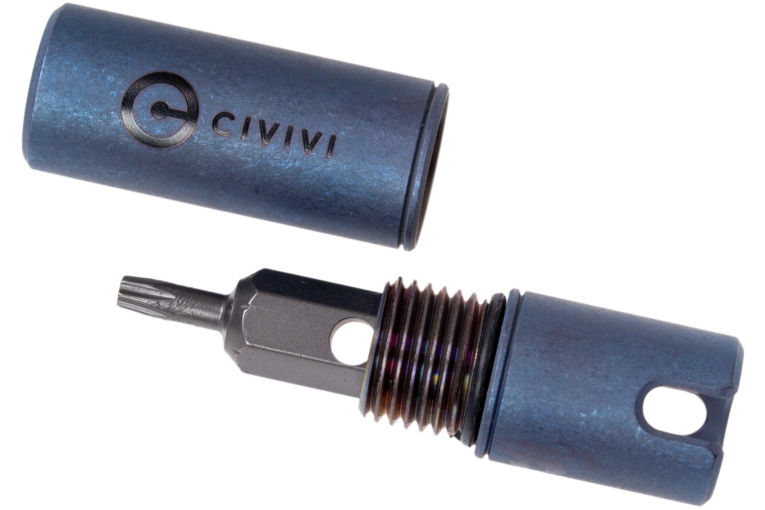 Civivi C20048-3 Key Bit Container Blue Titanium | Advantageously ...