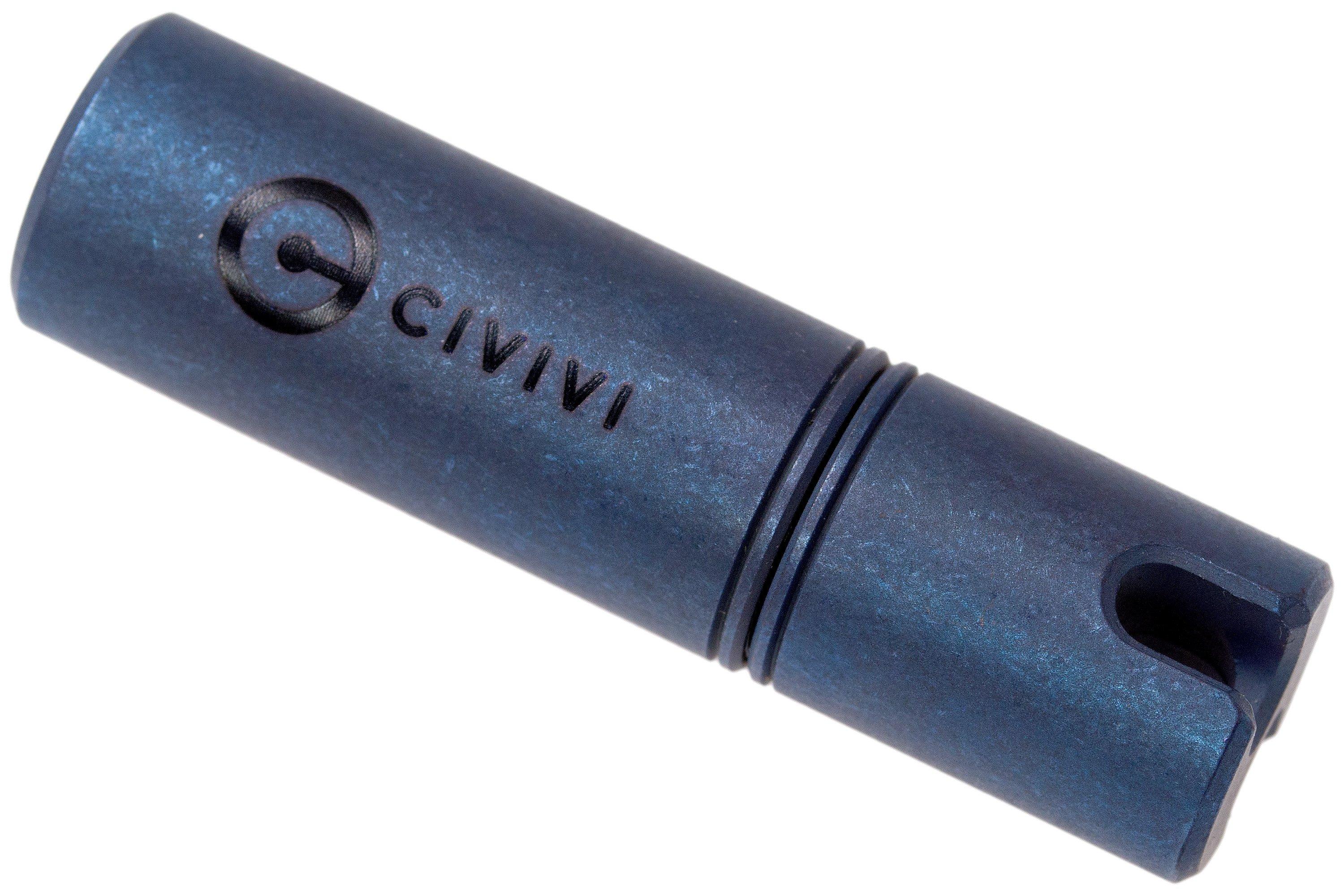 Civivi C20048-3 Key Bit Container Blue Titanium | Advantageously ...