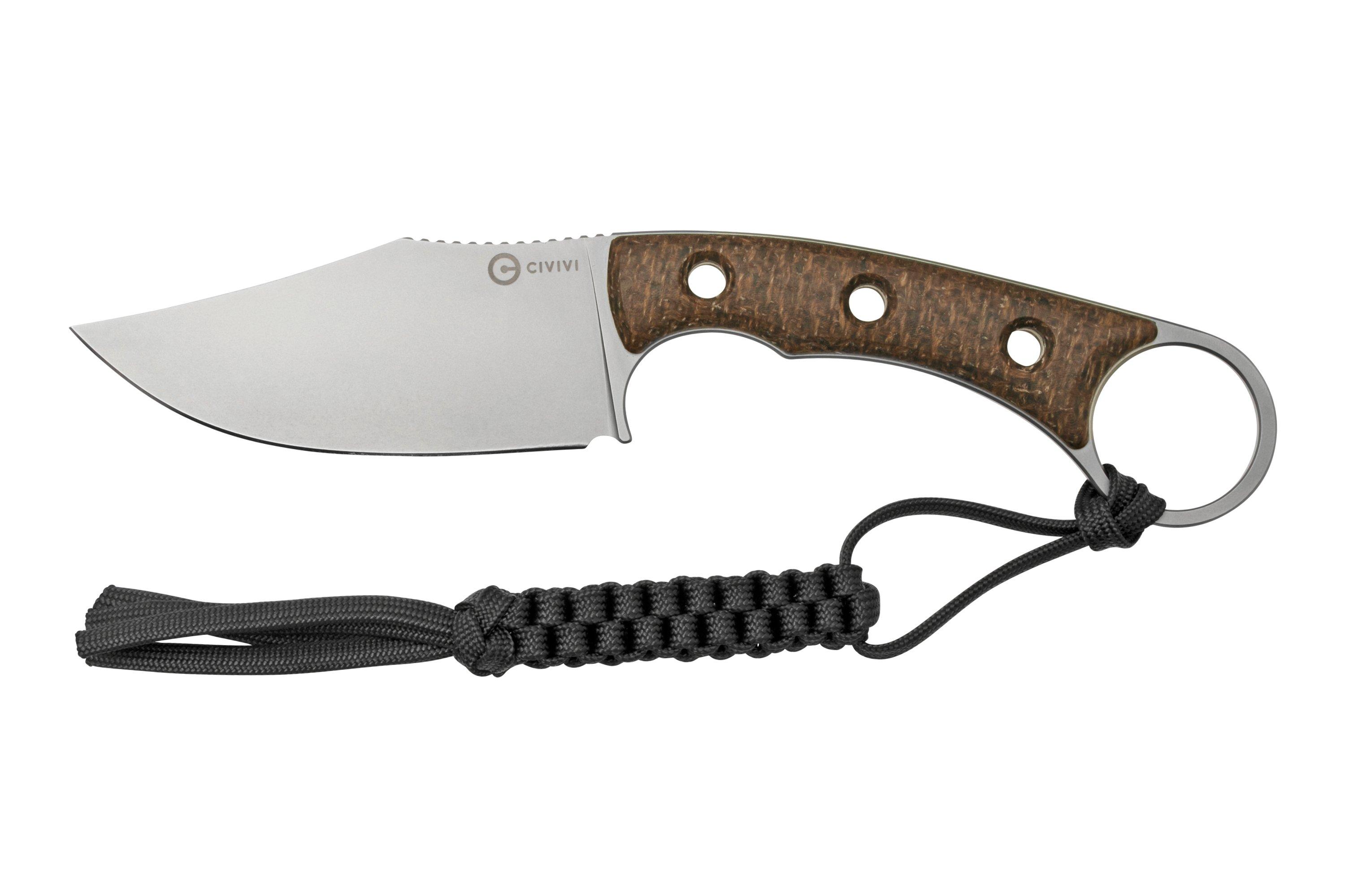 Civivi Midwatch C20059B-2 Brown Burlap Micarta, feststehendes Messer ...