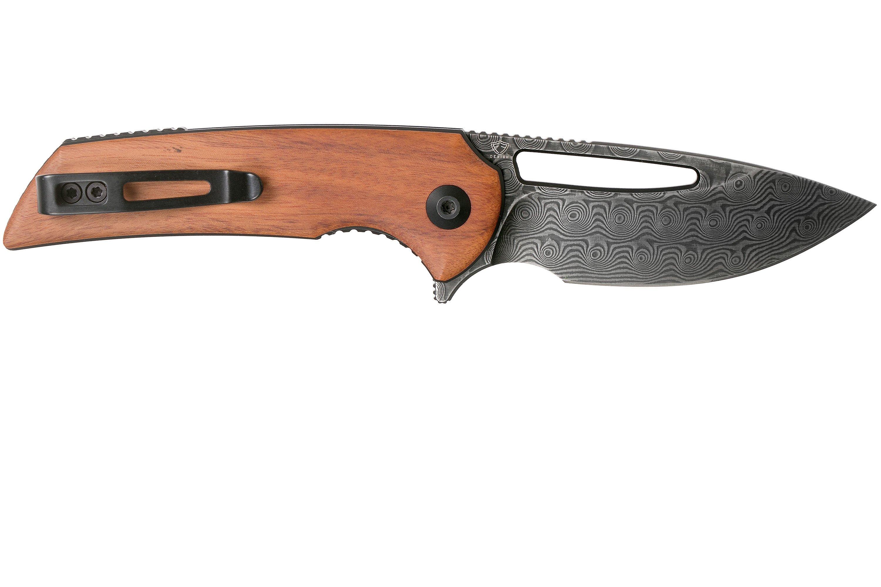 Civivi Odium C2010DS-1 Damascus, Cuibourtia Wood zakmes, Ferrum Forge ...