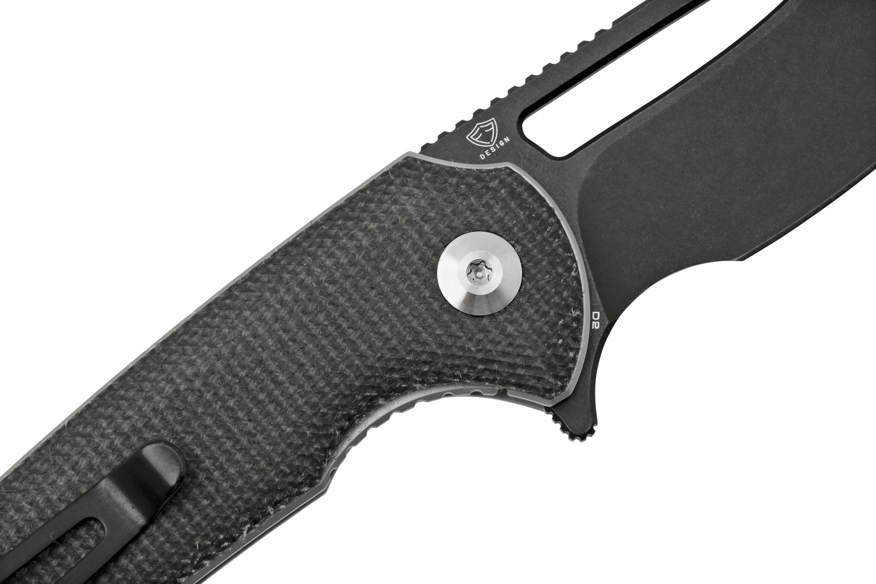 Civivi Odium C2010G Black, Dark Green Micarta pocket knife, Ferrum ...