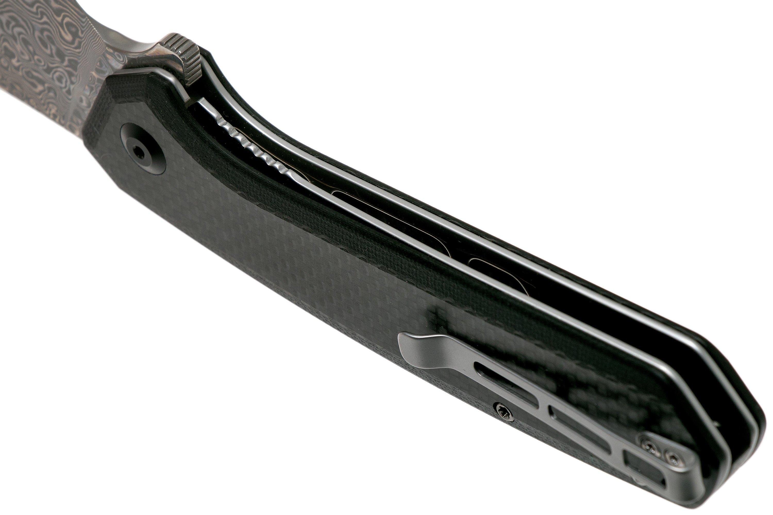 Civivi Mastodon C2012DS-1 Damascus, Carbon fibre & Black G10 pocket ...