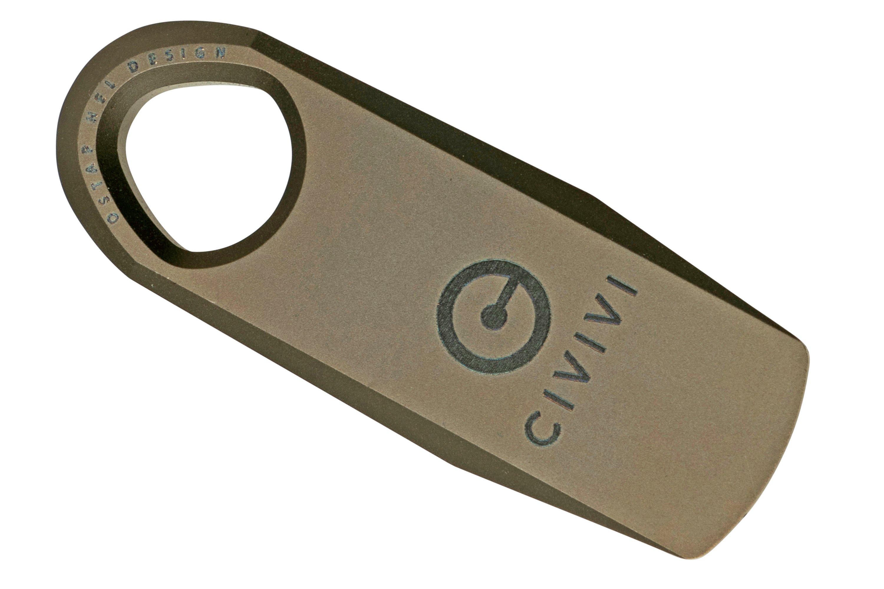 Civivi Ti-Bar C21030-3 Champagne Titanium Pry bar Tool, Ostap Hel ...