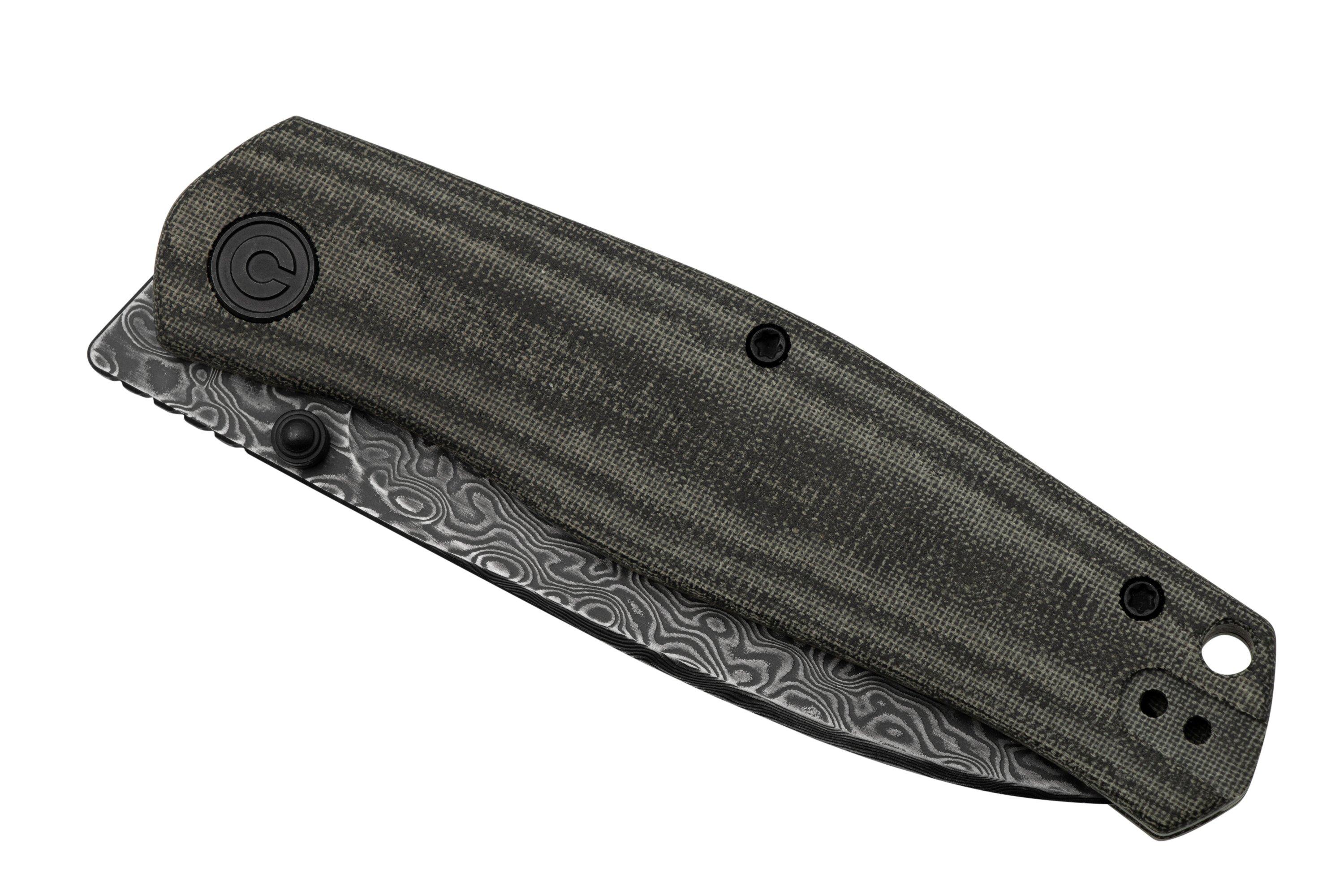 Civivi Sokoke C22007-DS1, Black Micarta, Damascus pocket knife, Ray ...