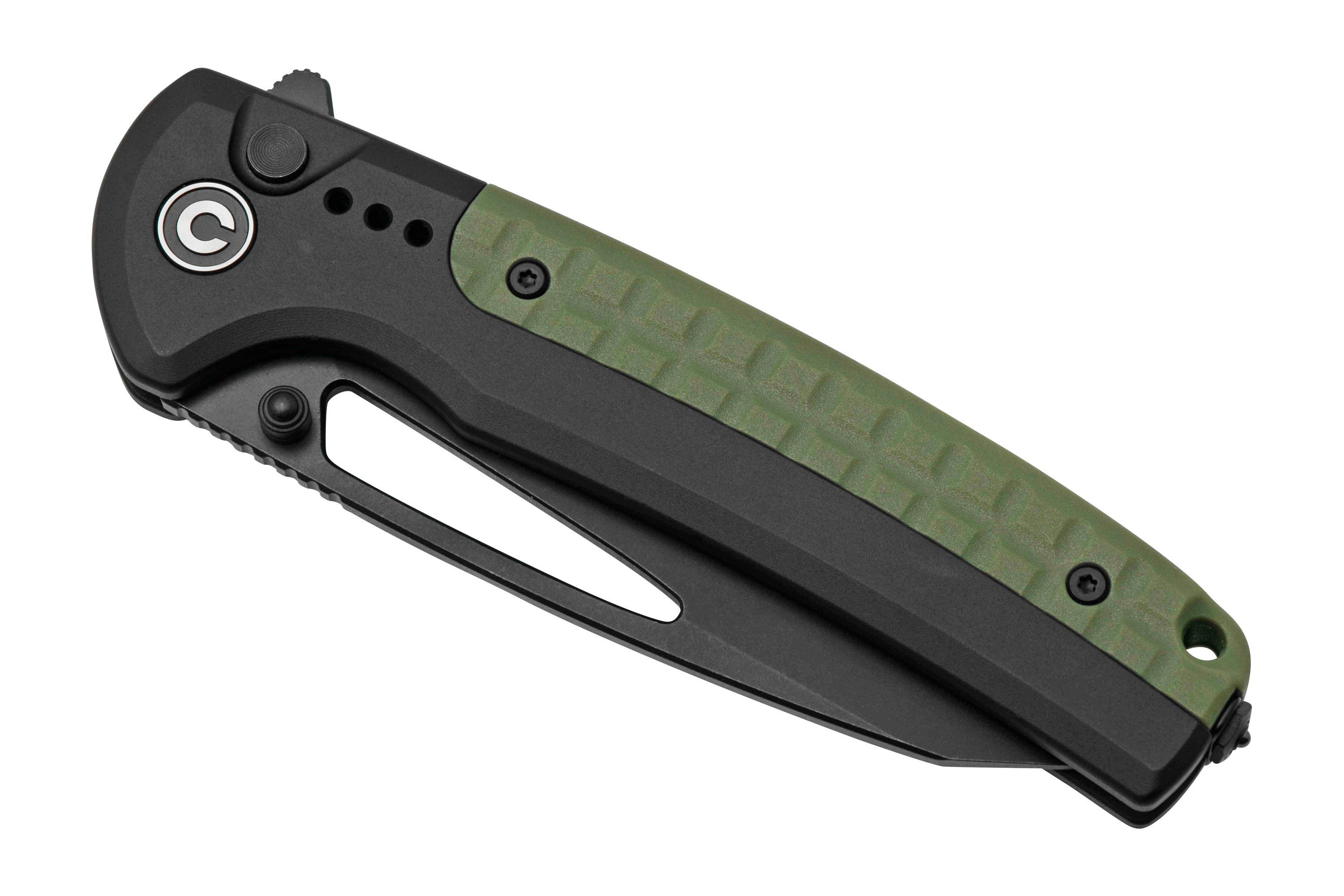 Civivi Sentinel Strike C22025B-3 Black Aluminium, OD Green FRN, pocket ...