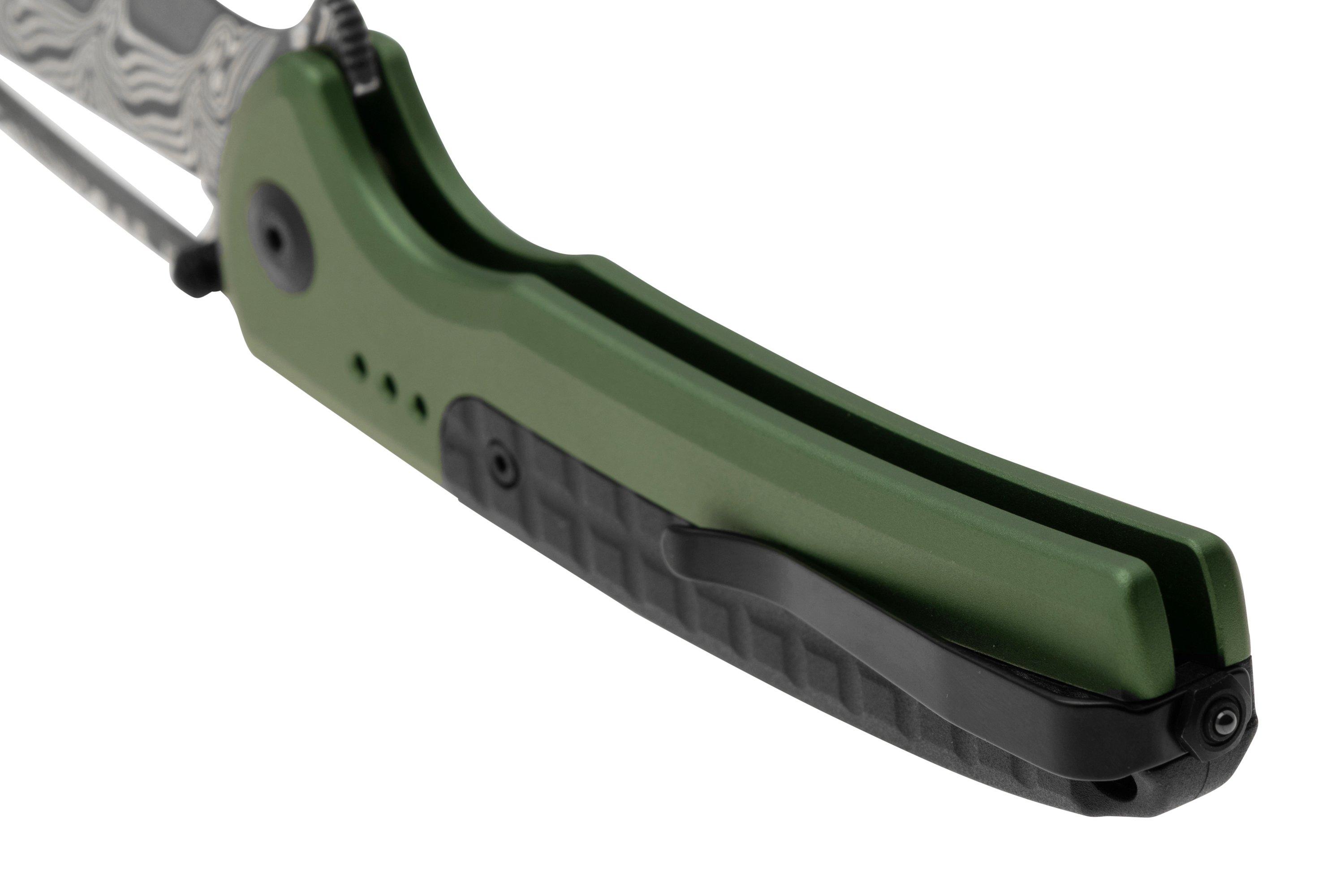 Civivi Sentinel Strike C22025B-DS1 Damascus, Green Aluminium, Black FRN ...