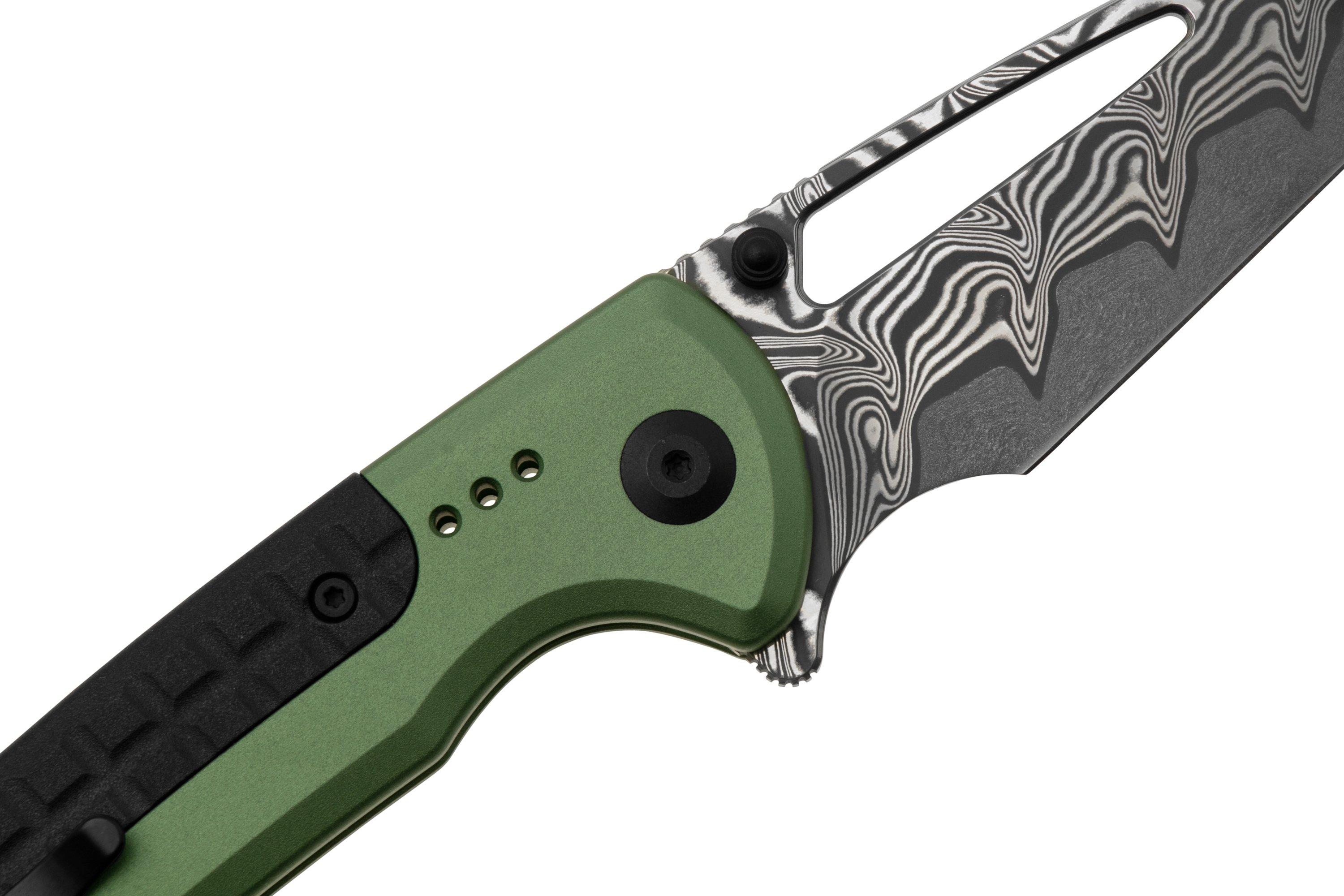 Civivi Sentinel Strike C22025B-DS1 Damascus, Green Aluminium, Black FRN ...
