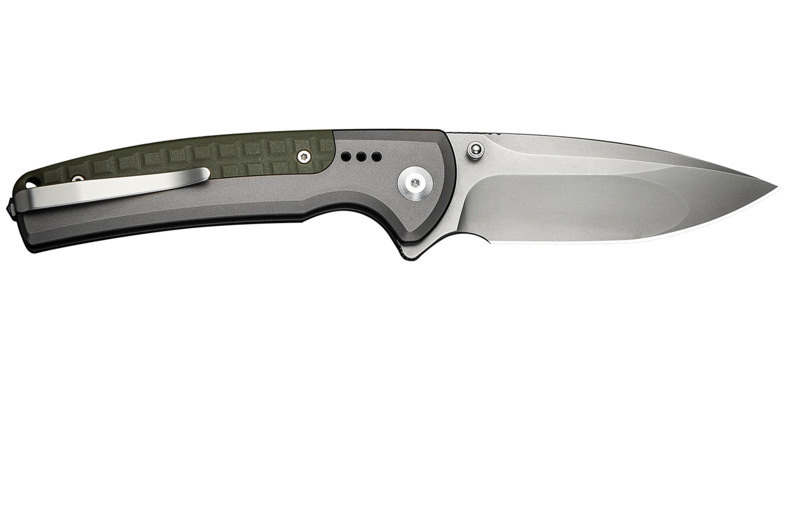 Civivi Sentinel Strike II C22025D-2 Nitro-V, Grey Aluminium, Green FRN ...