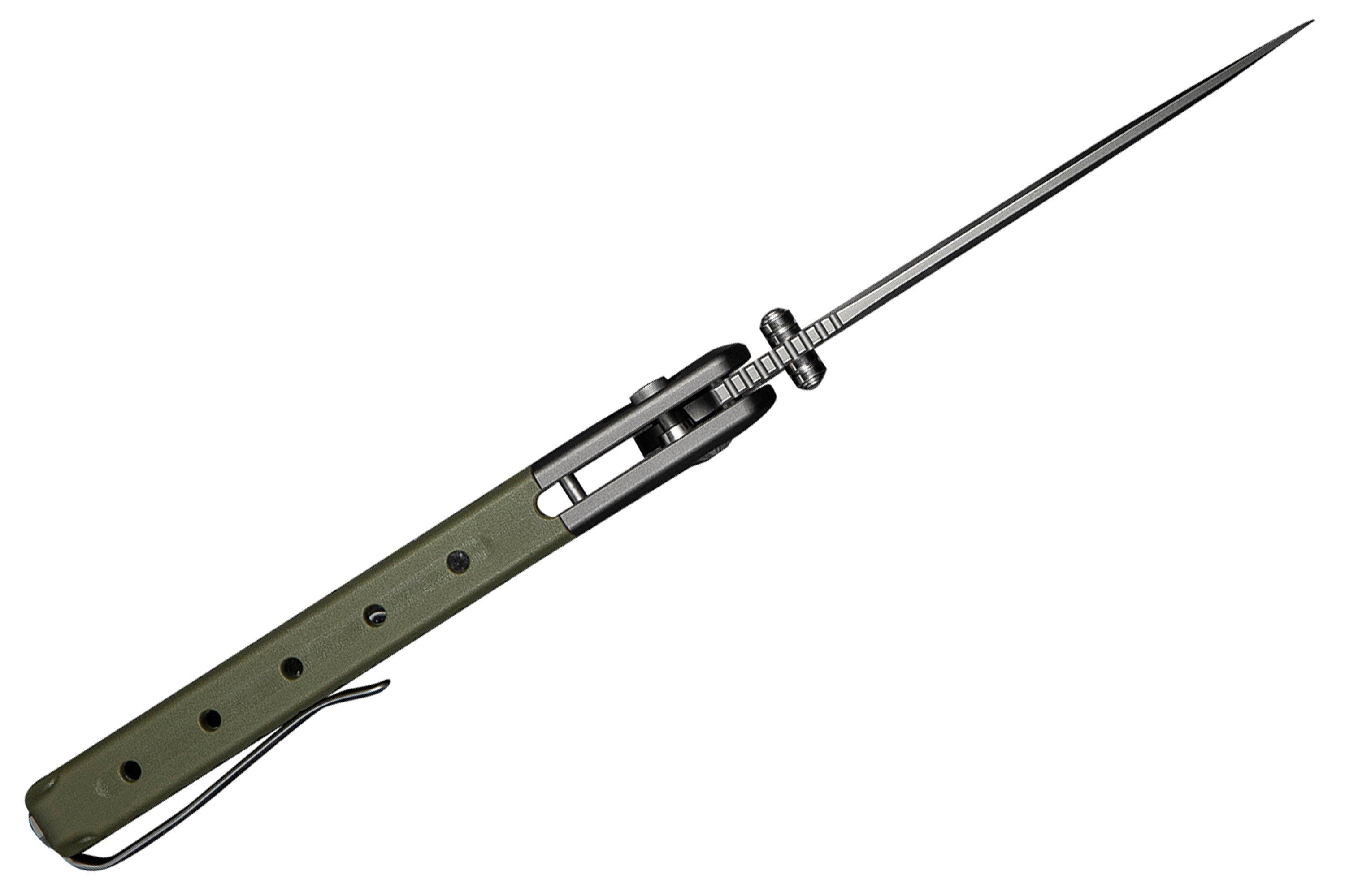 Civivi Sentinel Strike II C22025D-2 Nitro-V, Grey Aluminium, Green FRN ...