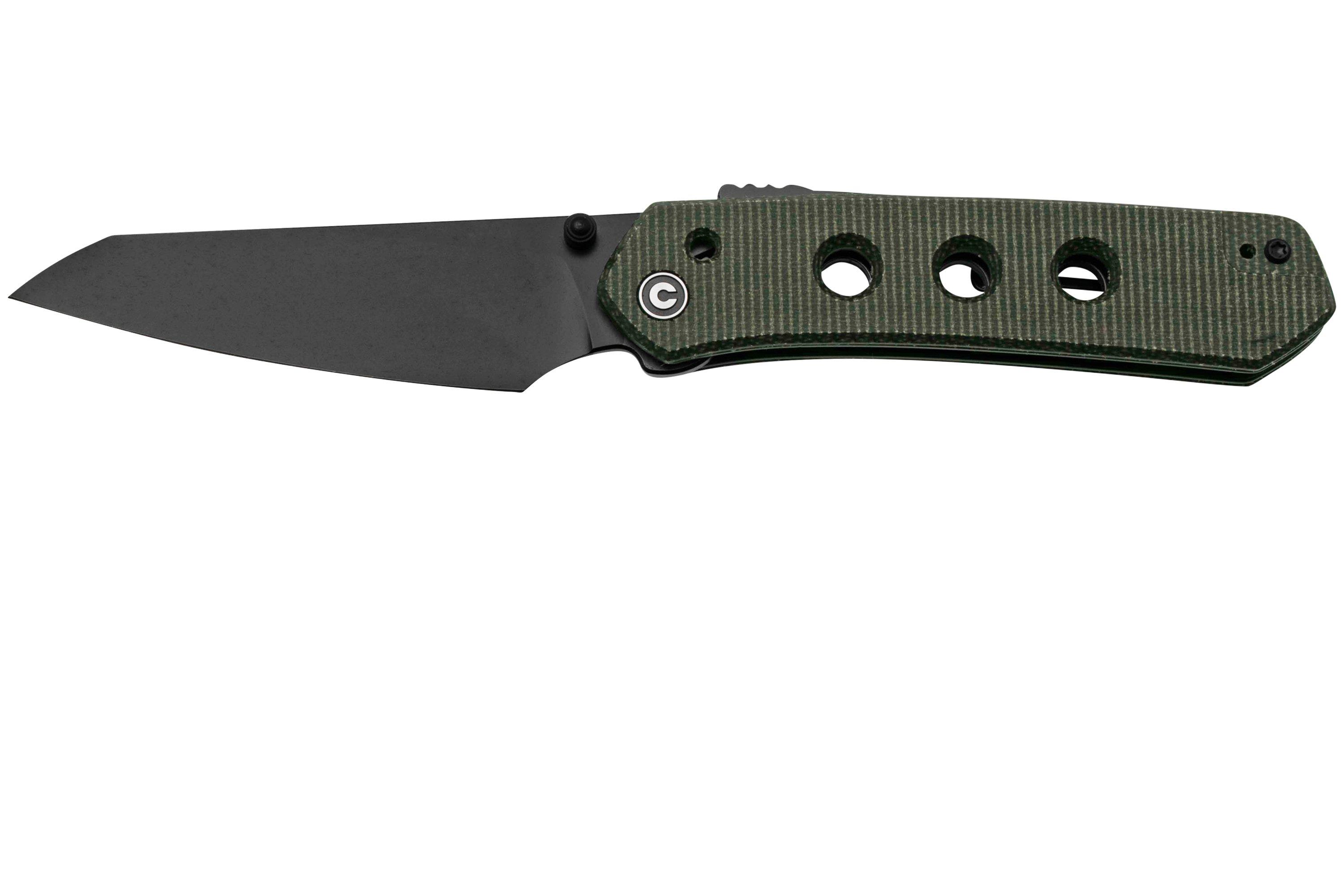 Civivi Vision FG C22036-3 Green Micarta, Black Nitro-V Blade, zakmes ...