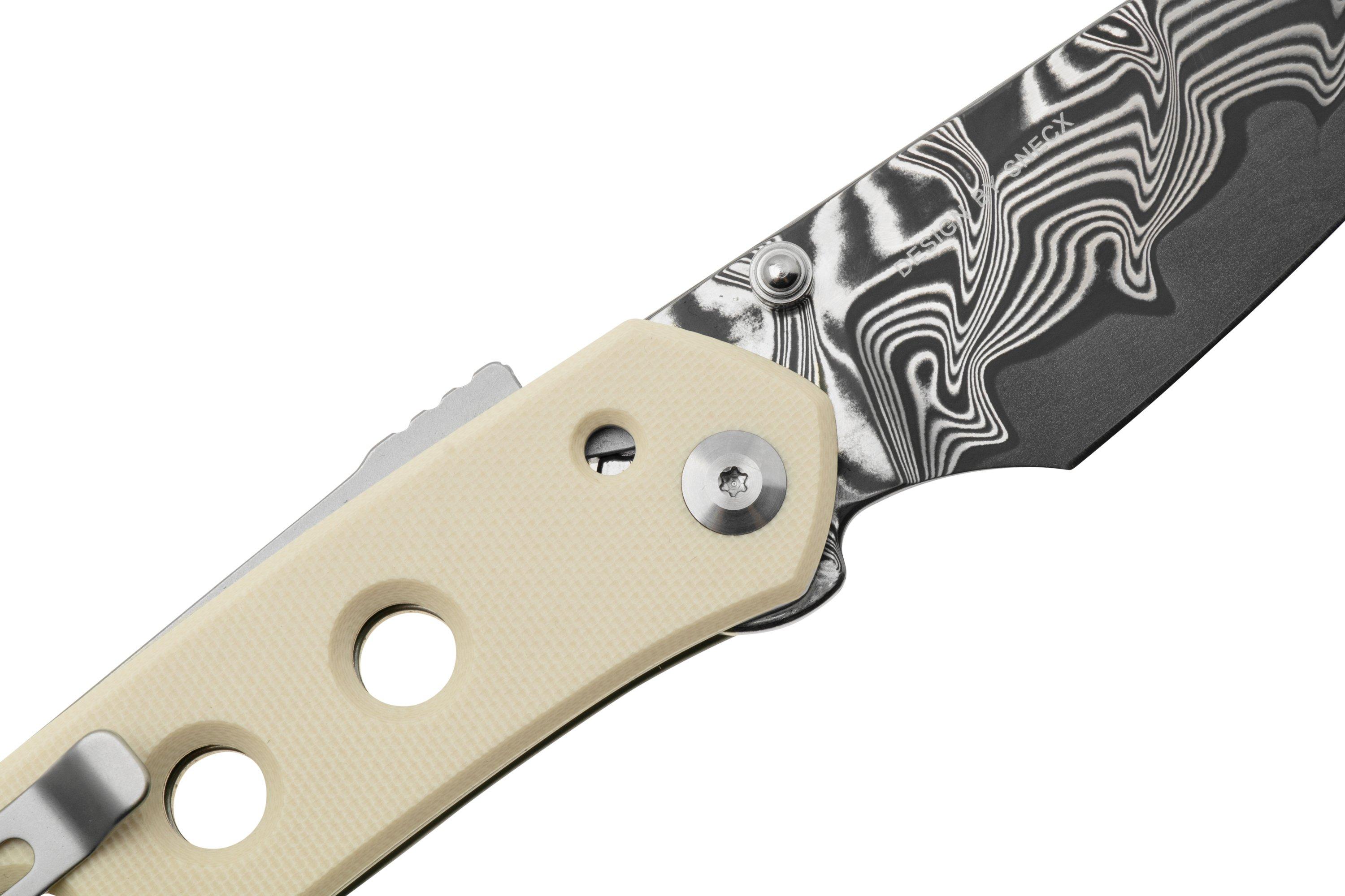 Civivi Vision FG, C22036-DS1, Damascus, Ivory G10, pocket knife, Snecx ...