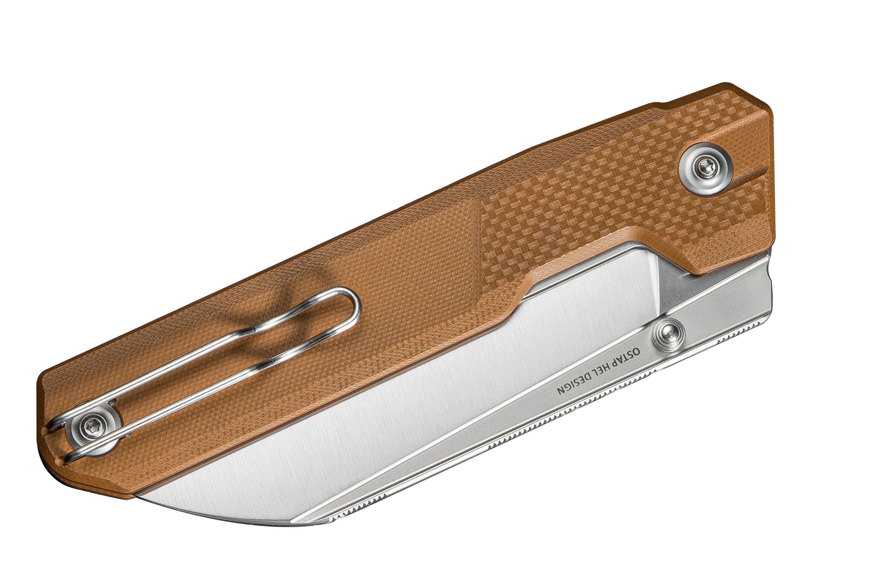CIVIVI Hid C23008-3 Satin, Brown G10, navaja, Ostap Hel Design ...