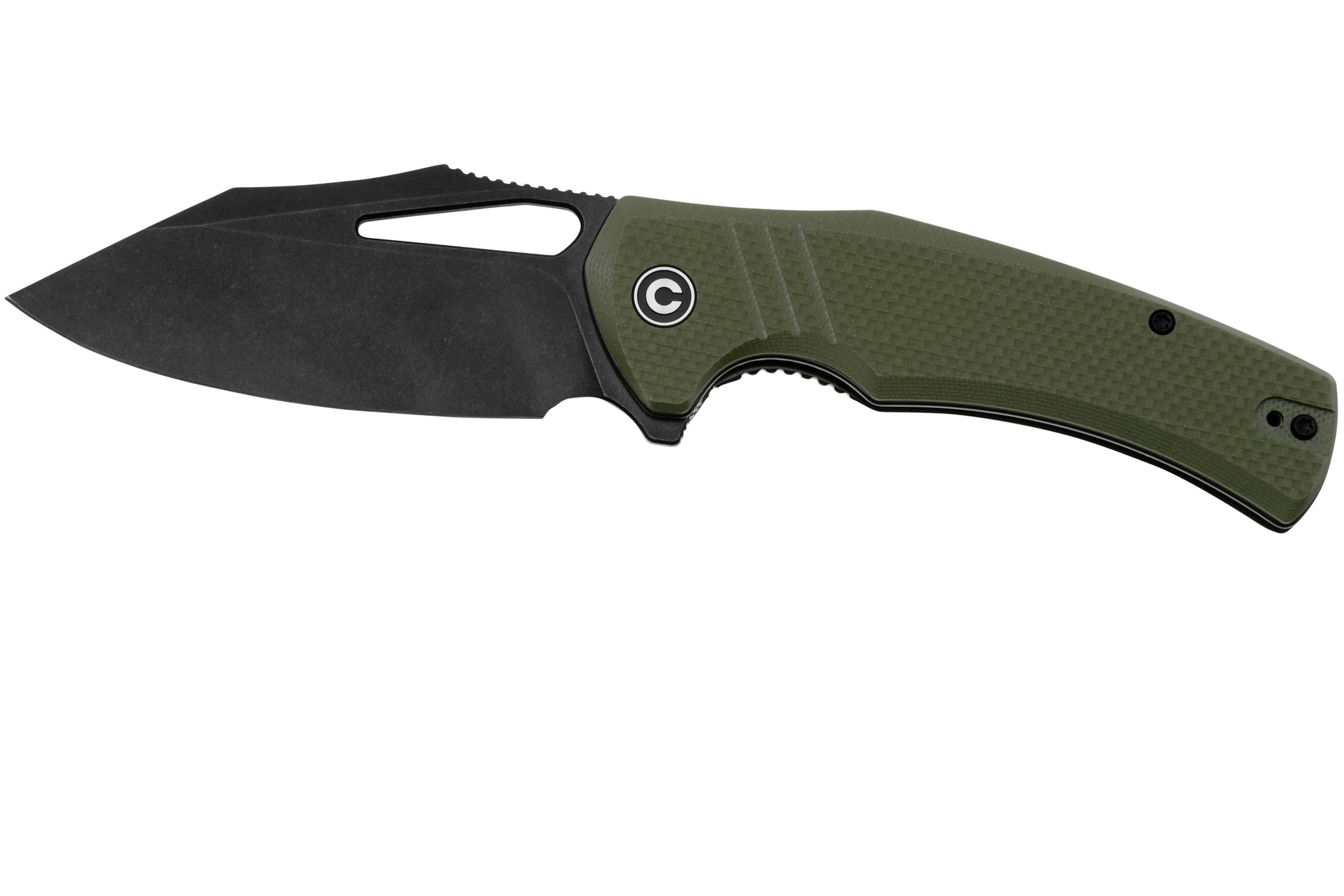 Civivi BullTusk C23017-2 Blackwashed Sandvik 14C28N, OD Green Coarse ...
