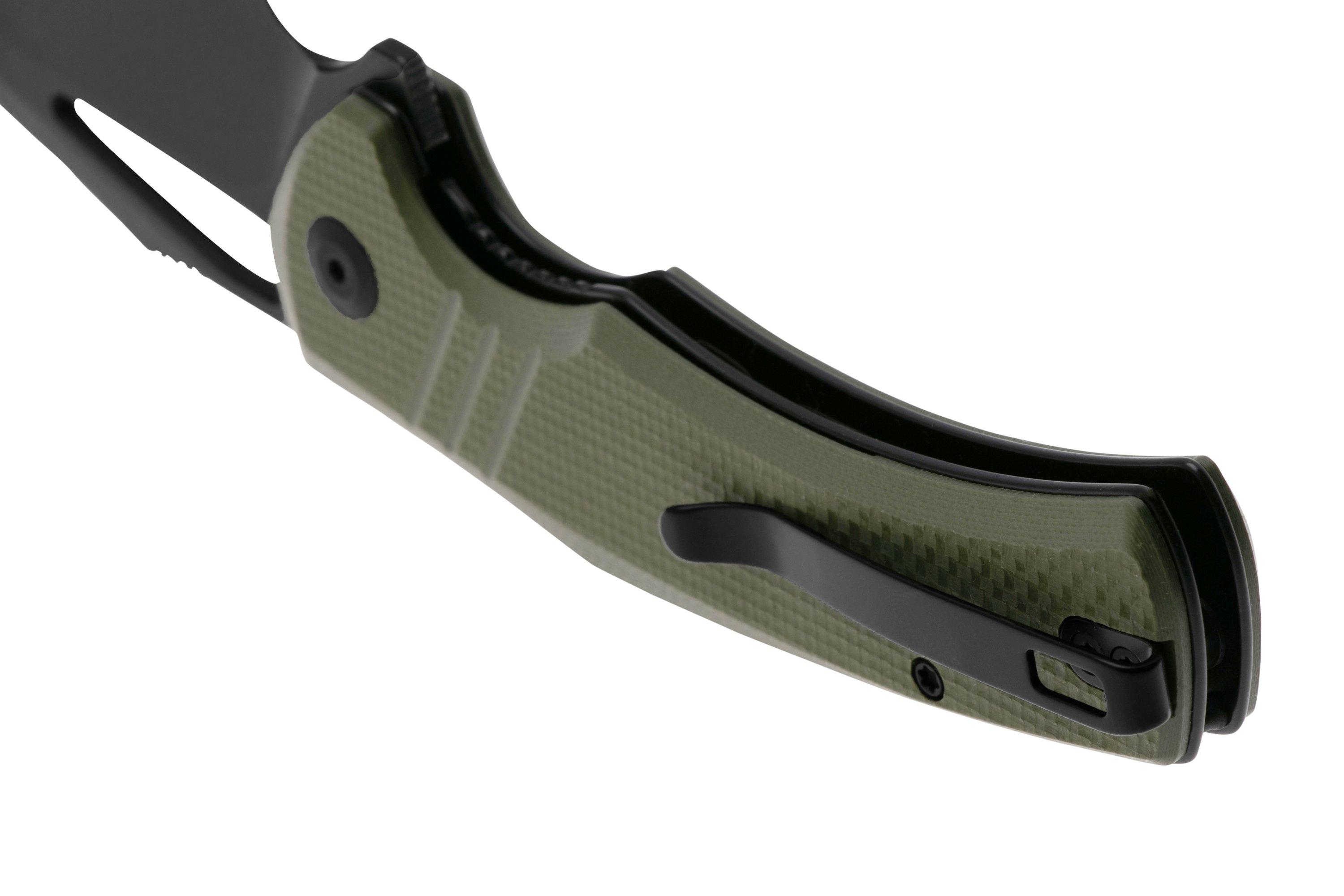 Civivi BullTusk C23017-2 Blackwashed Sandvik 14C28N, OD Green Coarse ...