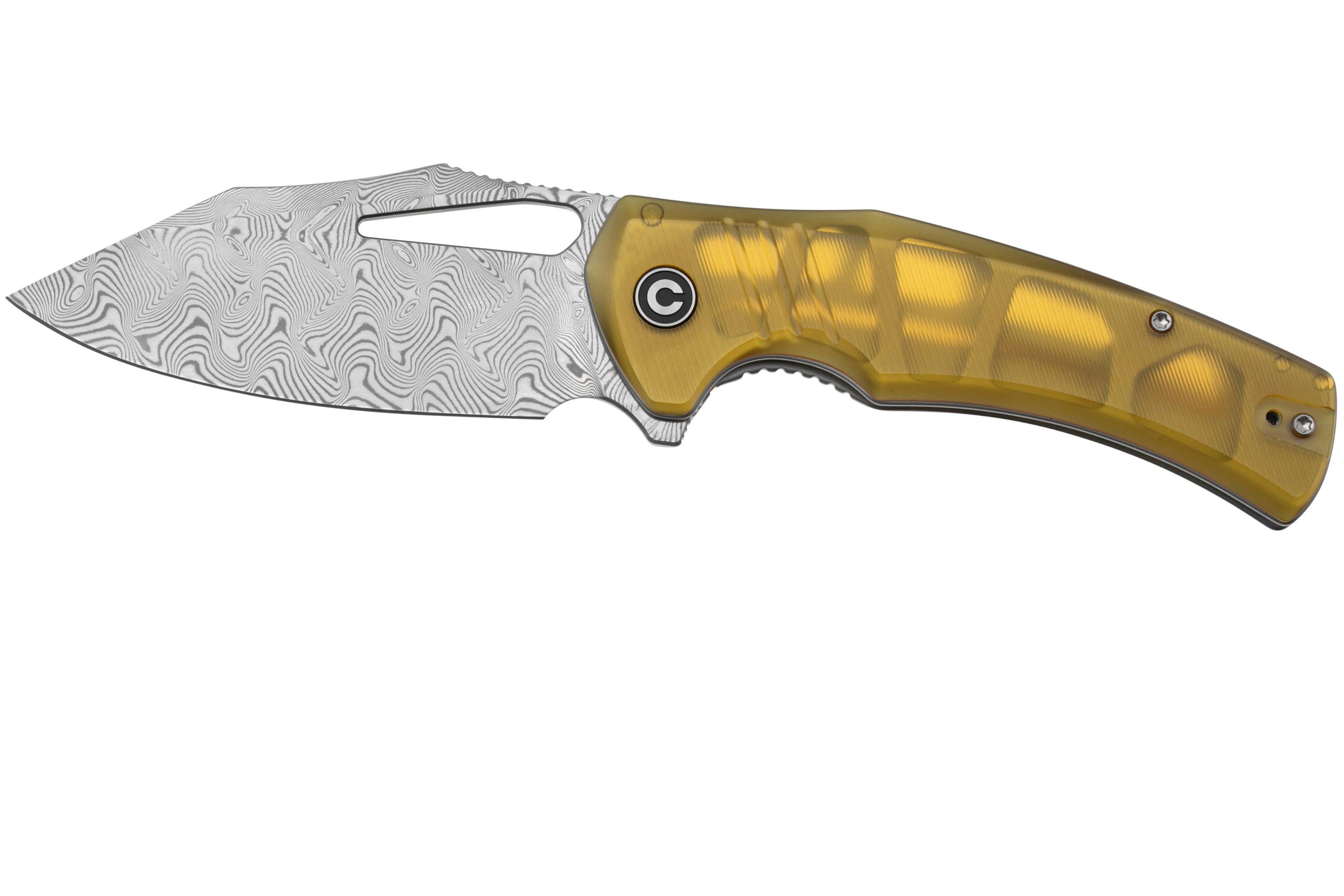 Civivi BullTusk C23017-DS1 Damascus, Polished Ultem, pocket knife ...