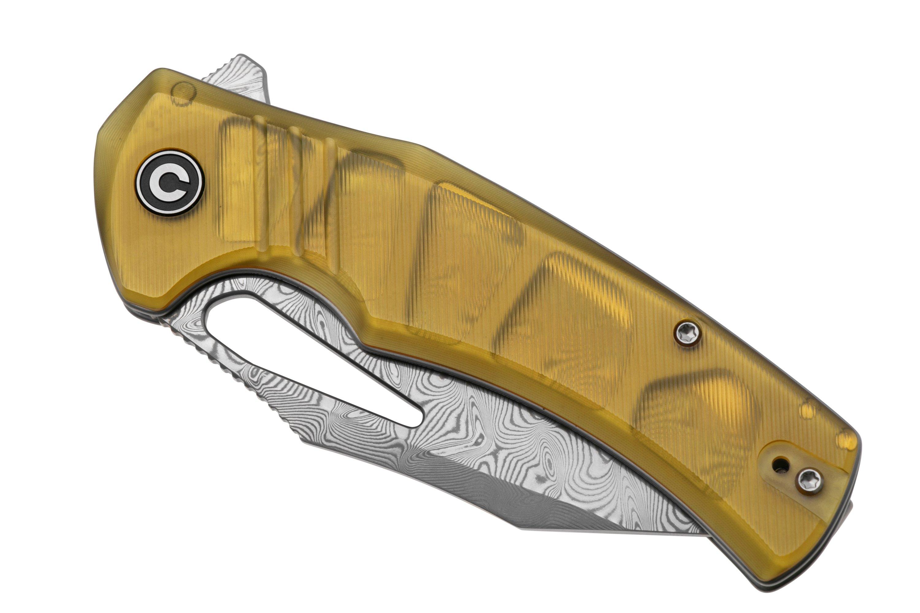 Civivi BullTusk C23017-DS1 Damascus, Polished Ultem, pocket knife ...