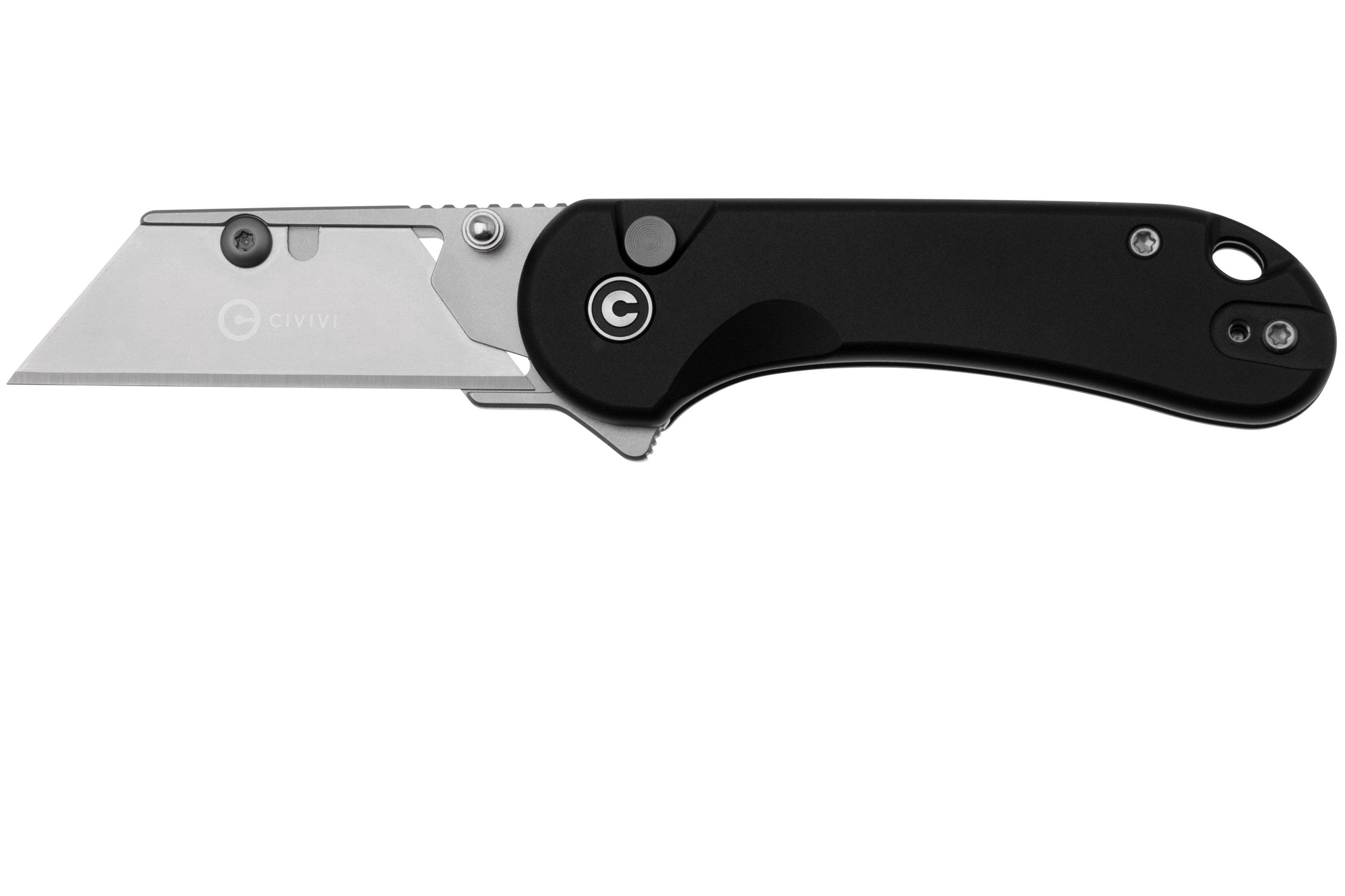 Civivi Elementum Utility C23039B-1 Black Aluminum, Stonewashed Blade ...