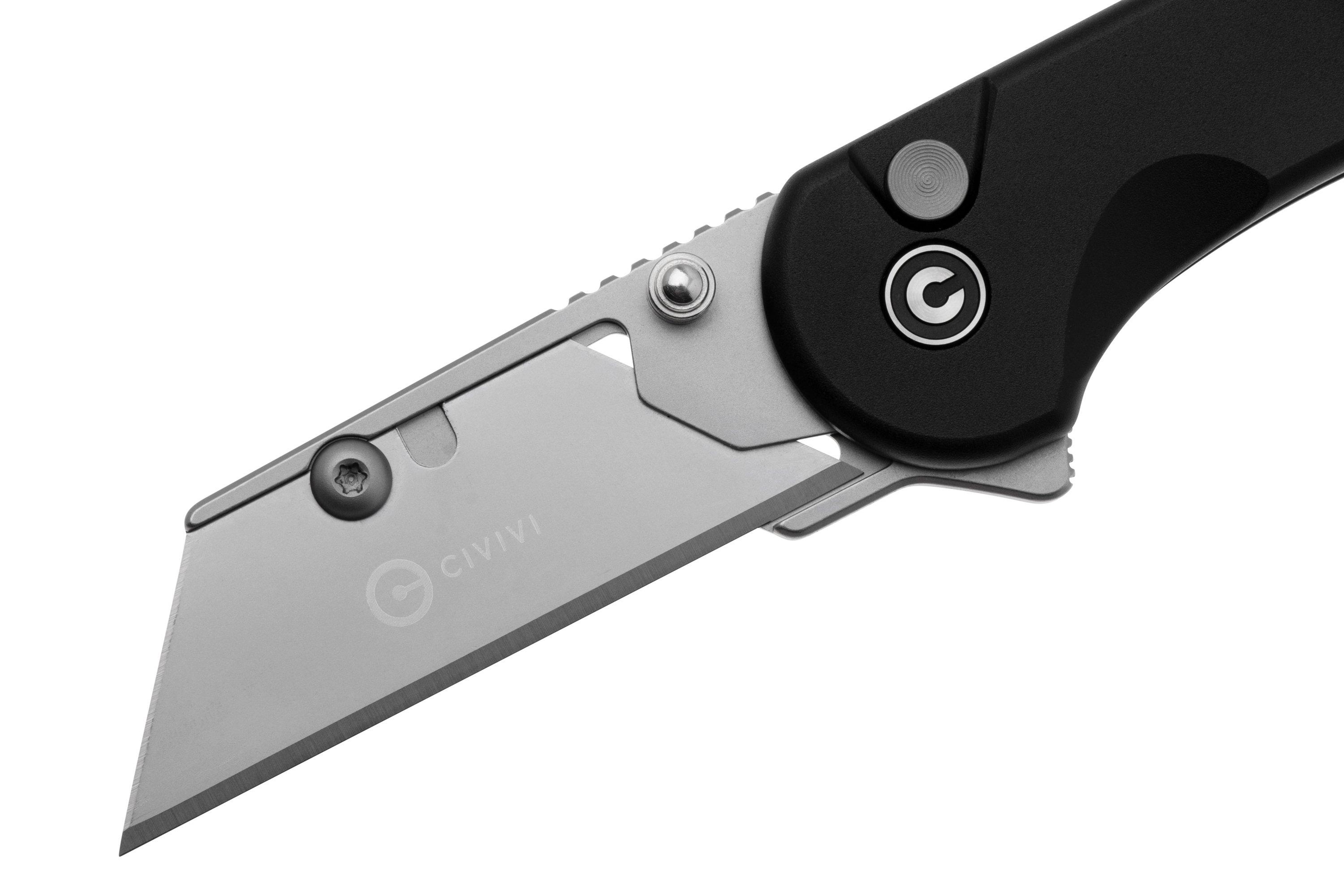 Civivi Elementum Utility C23039B-1 Black Aluminum, Stonewashed Blade ...