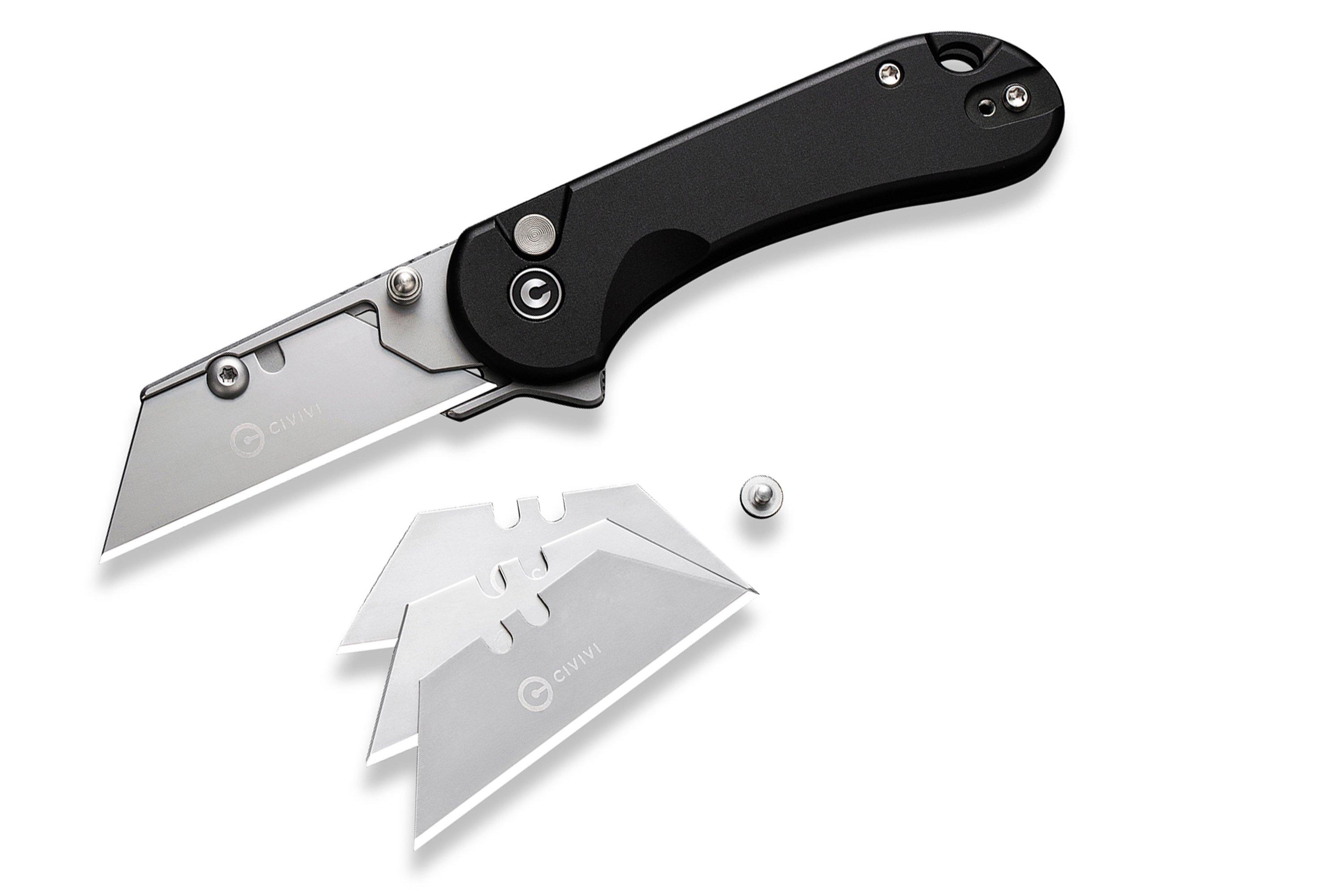 Civivi Elementum Utility C23039B-1 Black Aluminum, Stonewashed Blade ...