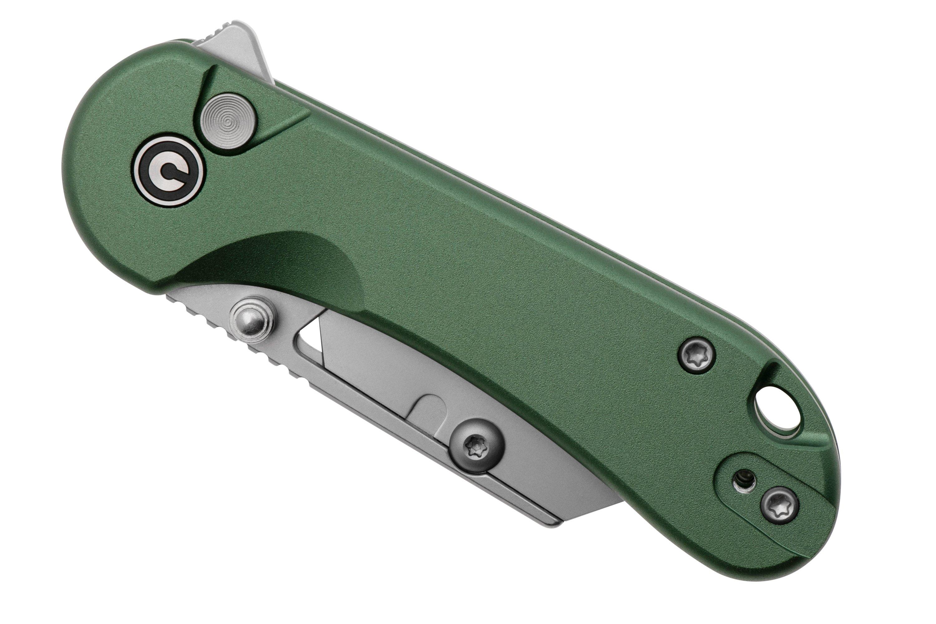 Civivi Elementum Utility C23039B-3 Green Aluminum, Stonewashed Blade ...