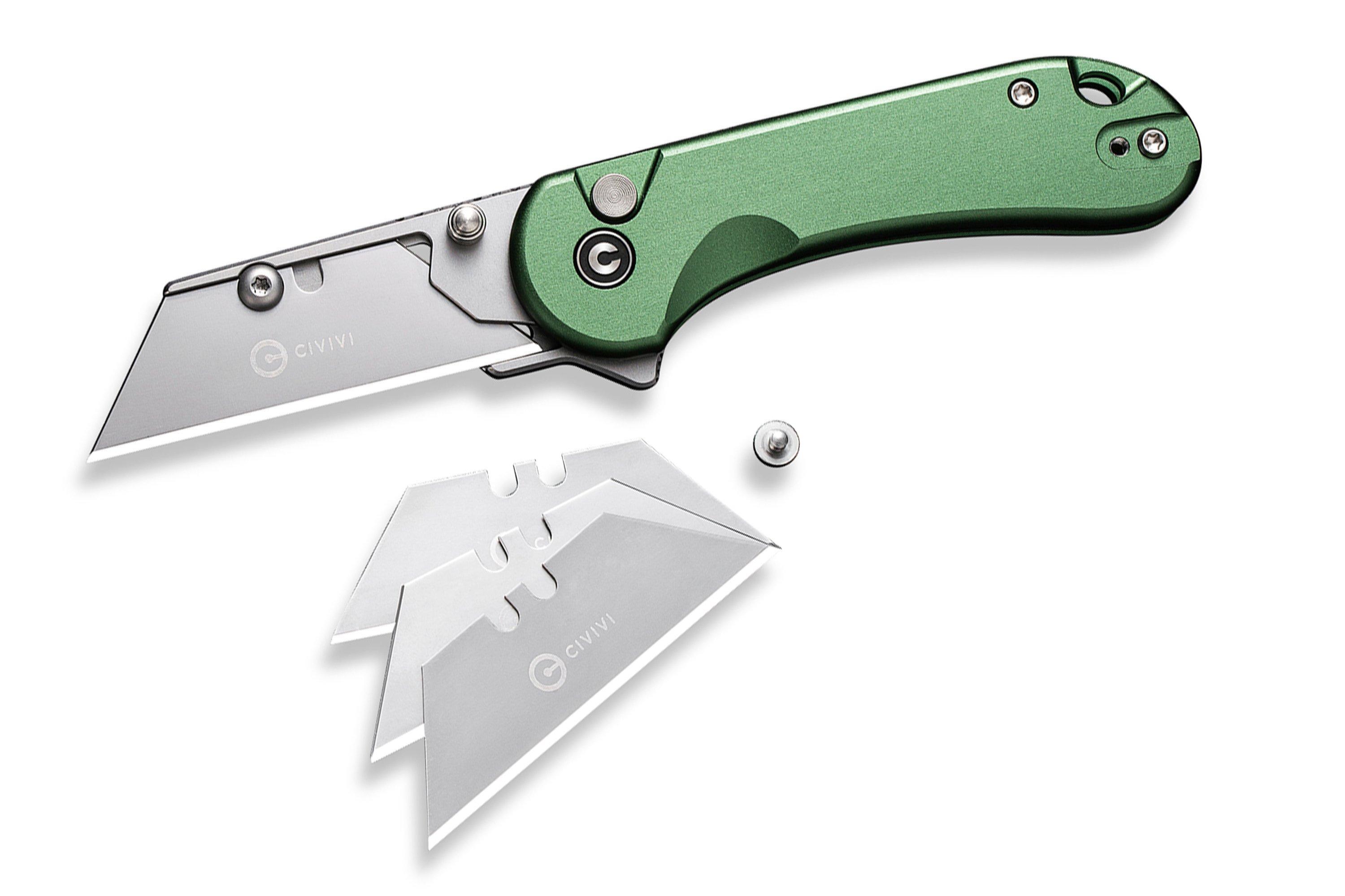 Civivi Elementum Utility C23039B-3 Green Aluminum, Stonewashed Blade ...