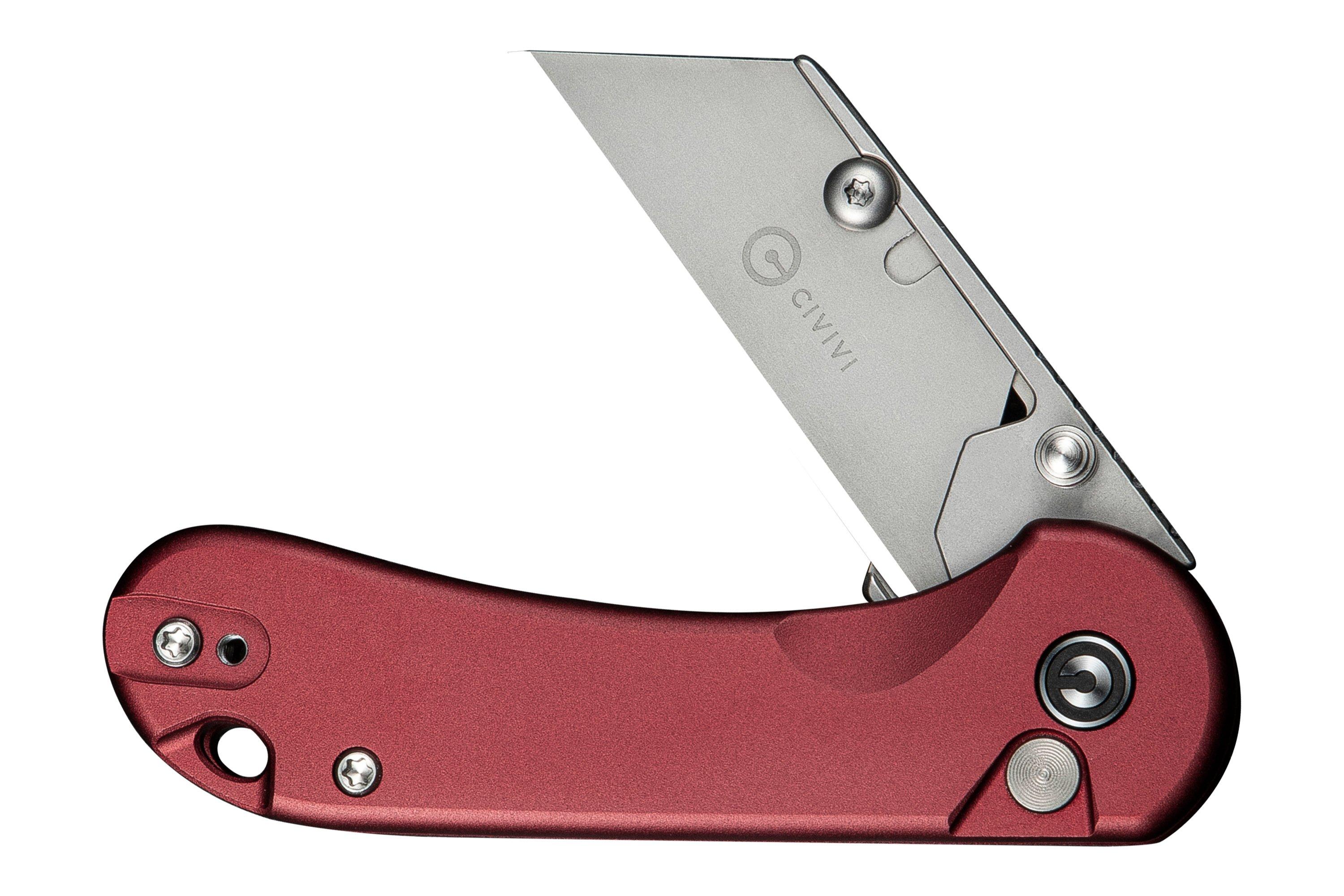 Civivi Elementum Utility C23039B-5 Burgundy Aluminium, Stonewashed ...