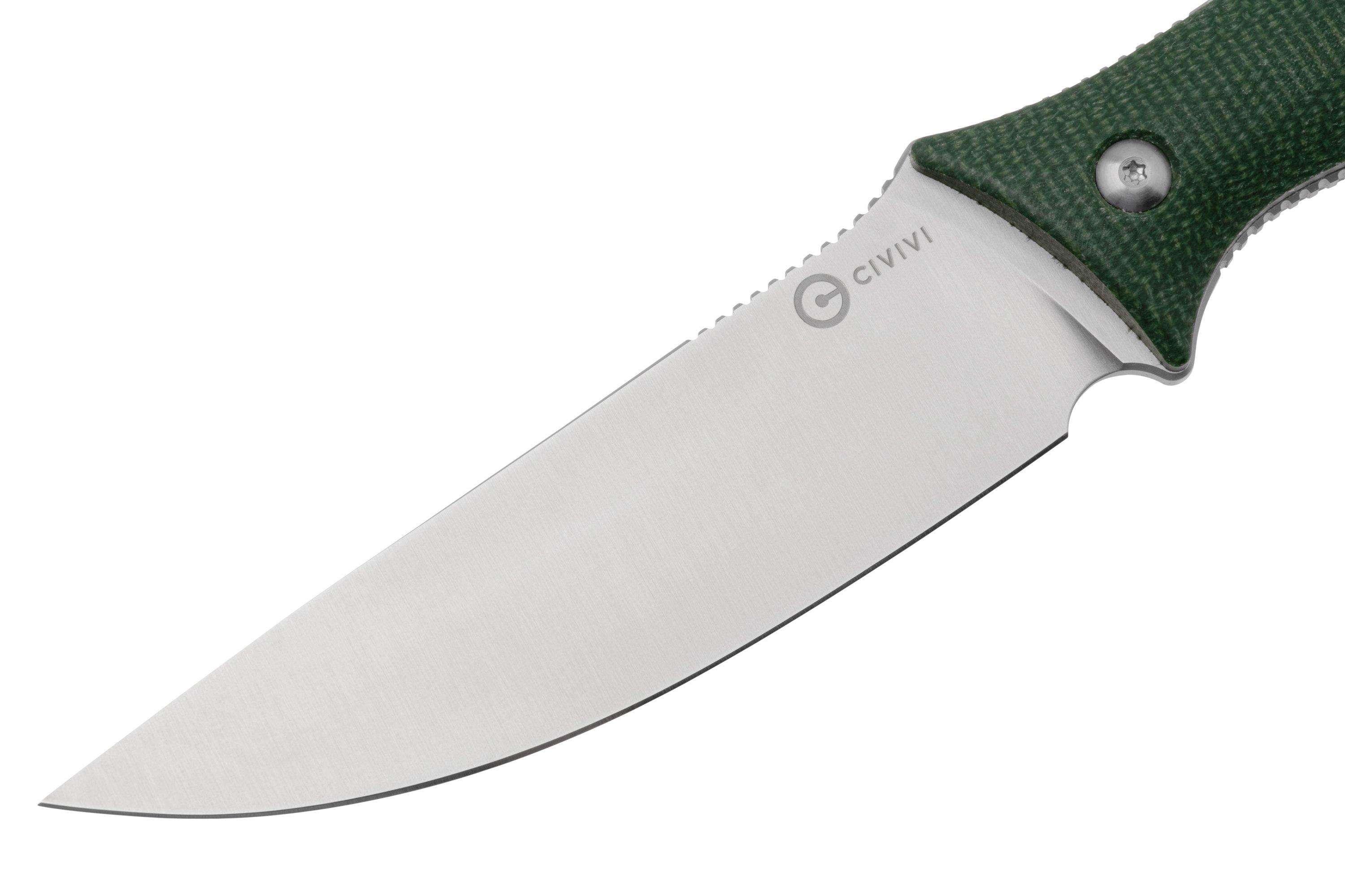 CIVIVI Stormridge C23041-3 Satin Nitro-V, Green Canvas Micarta ...