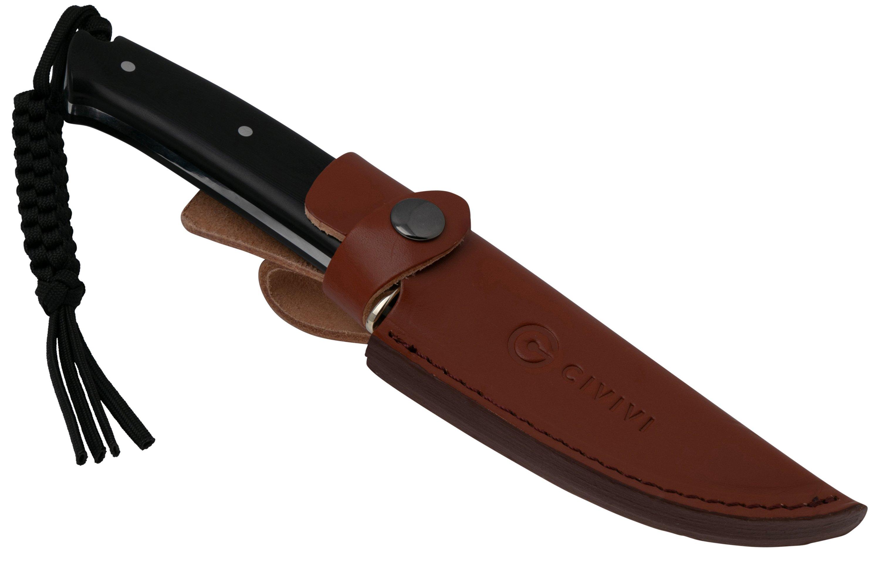 Civivi Cloud Peak C23044-1 Satin Nitro-V, Black G10, Nickel Silver ...