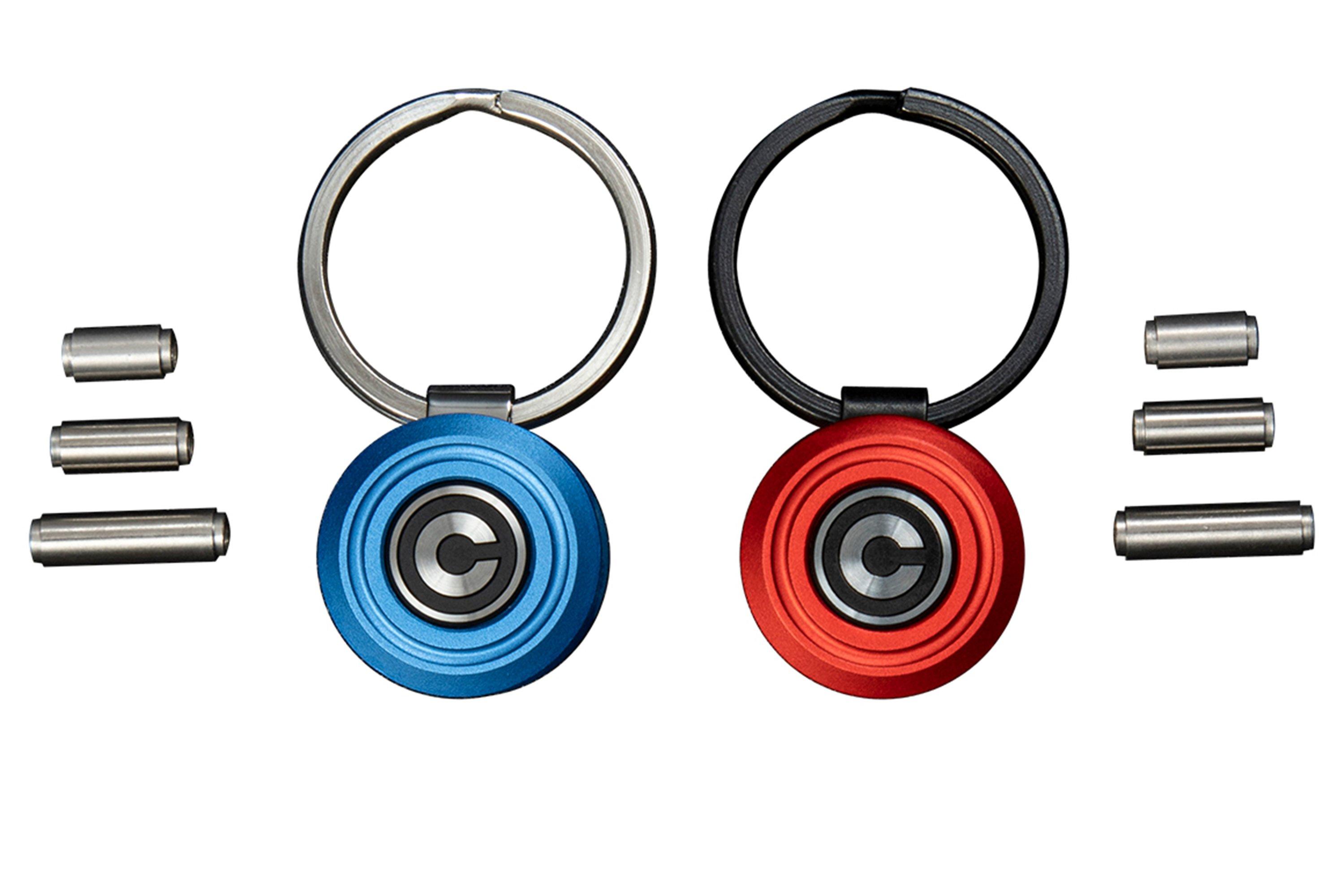 Civivi C23056-3 Key Coin Blue and Red Aluminum Pocket Key Organizer set ...