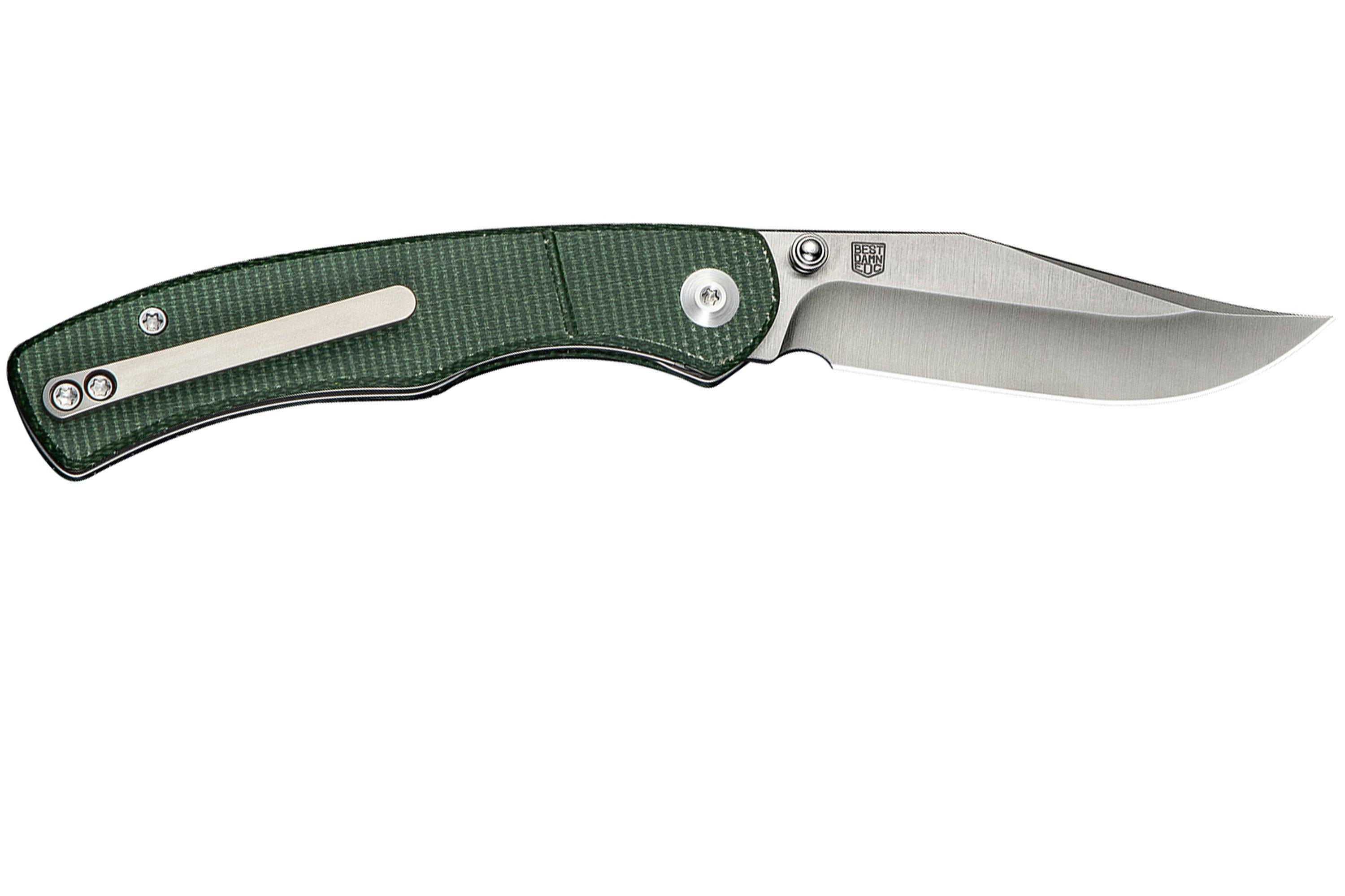 Civivi Clingman C23065-4 Satin Finished Nitro-V Green Canvas Micarta ...