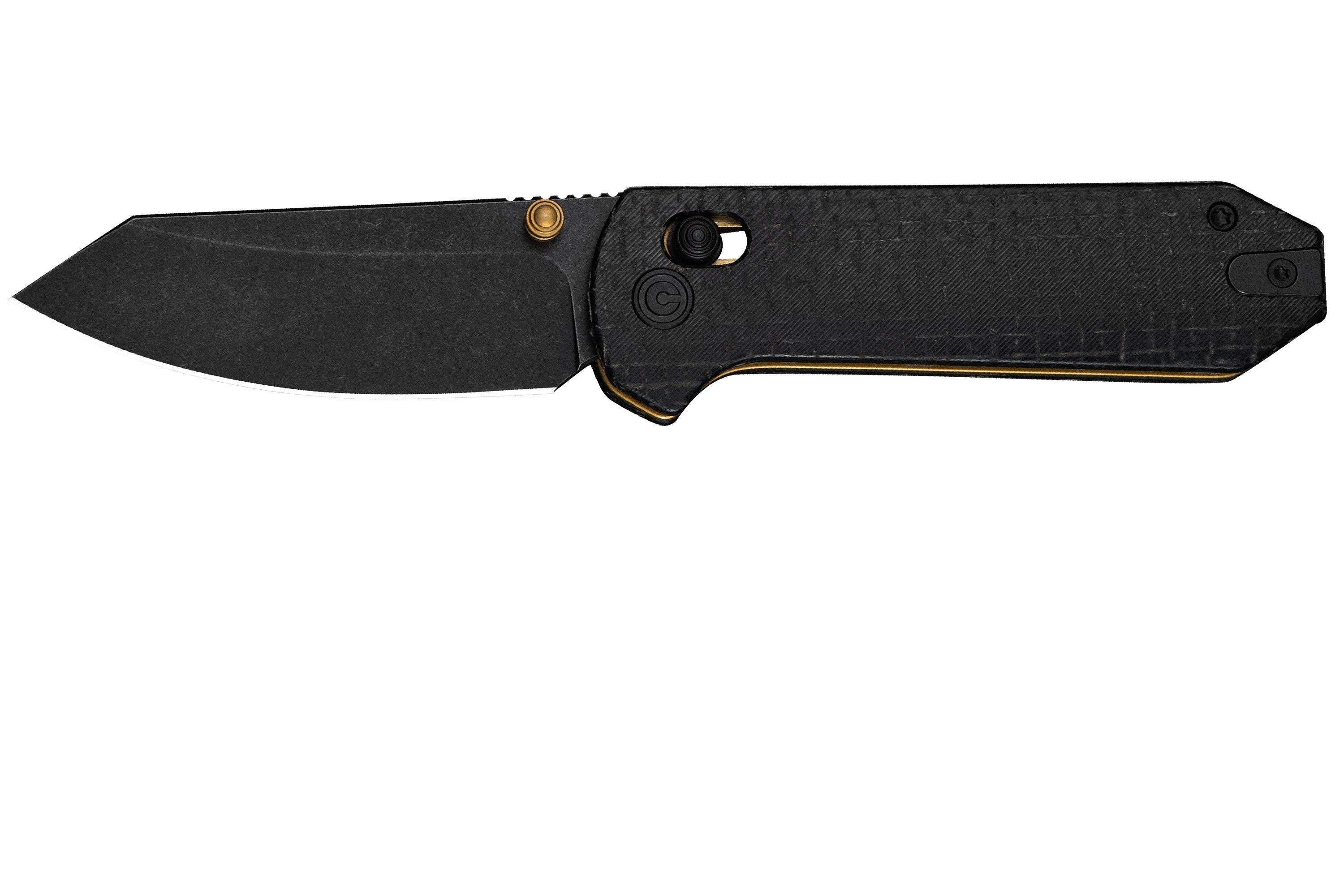 Civivi Yonder C23073B-2 Blackwashed 14C28N, Black Burlap Micarta ...