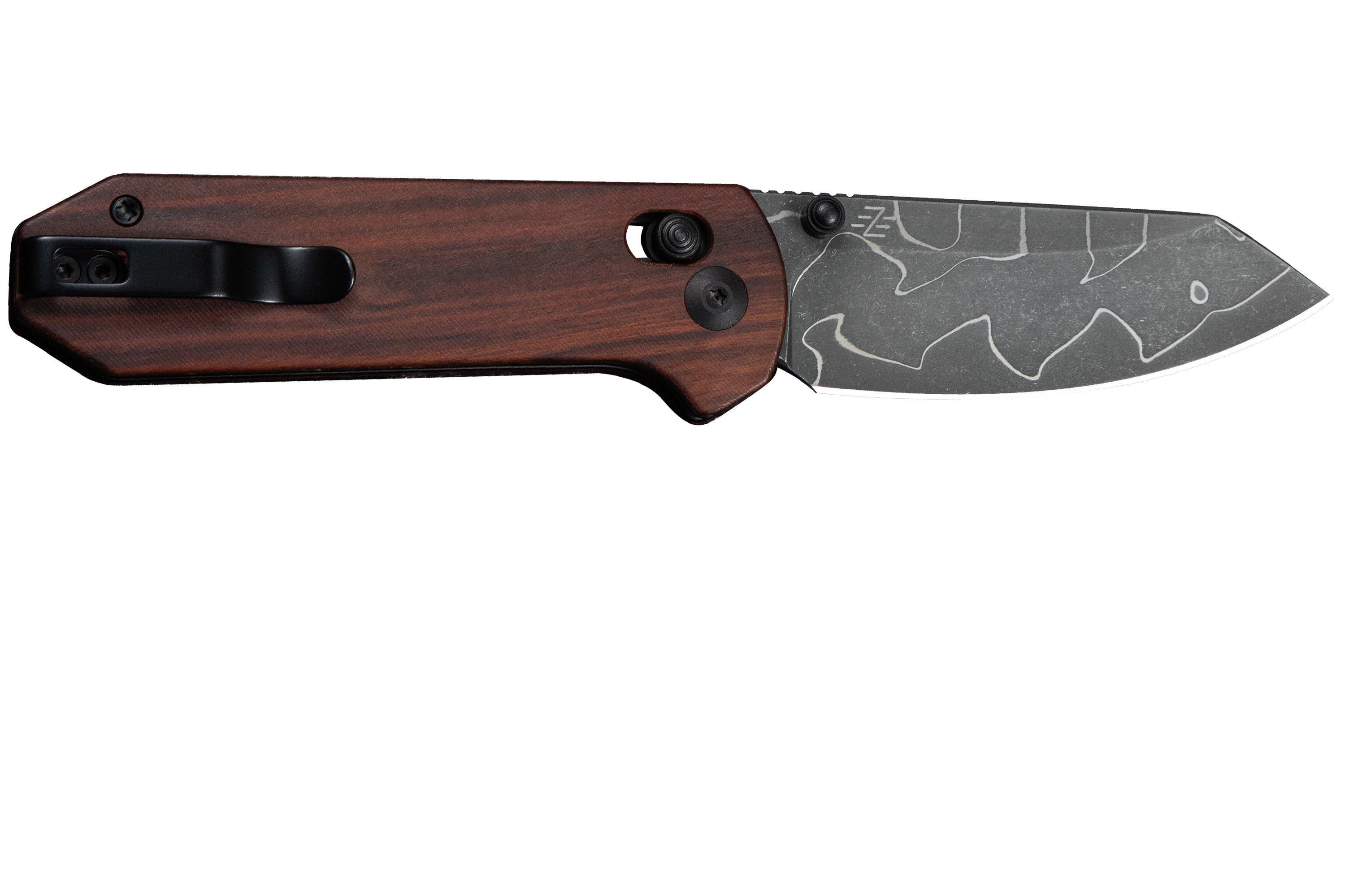 Civivi Yonder C23073B-DS2, Damascus, Guibourtia Wood pocket knife, Zac ...
