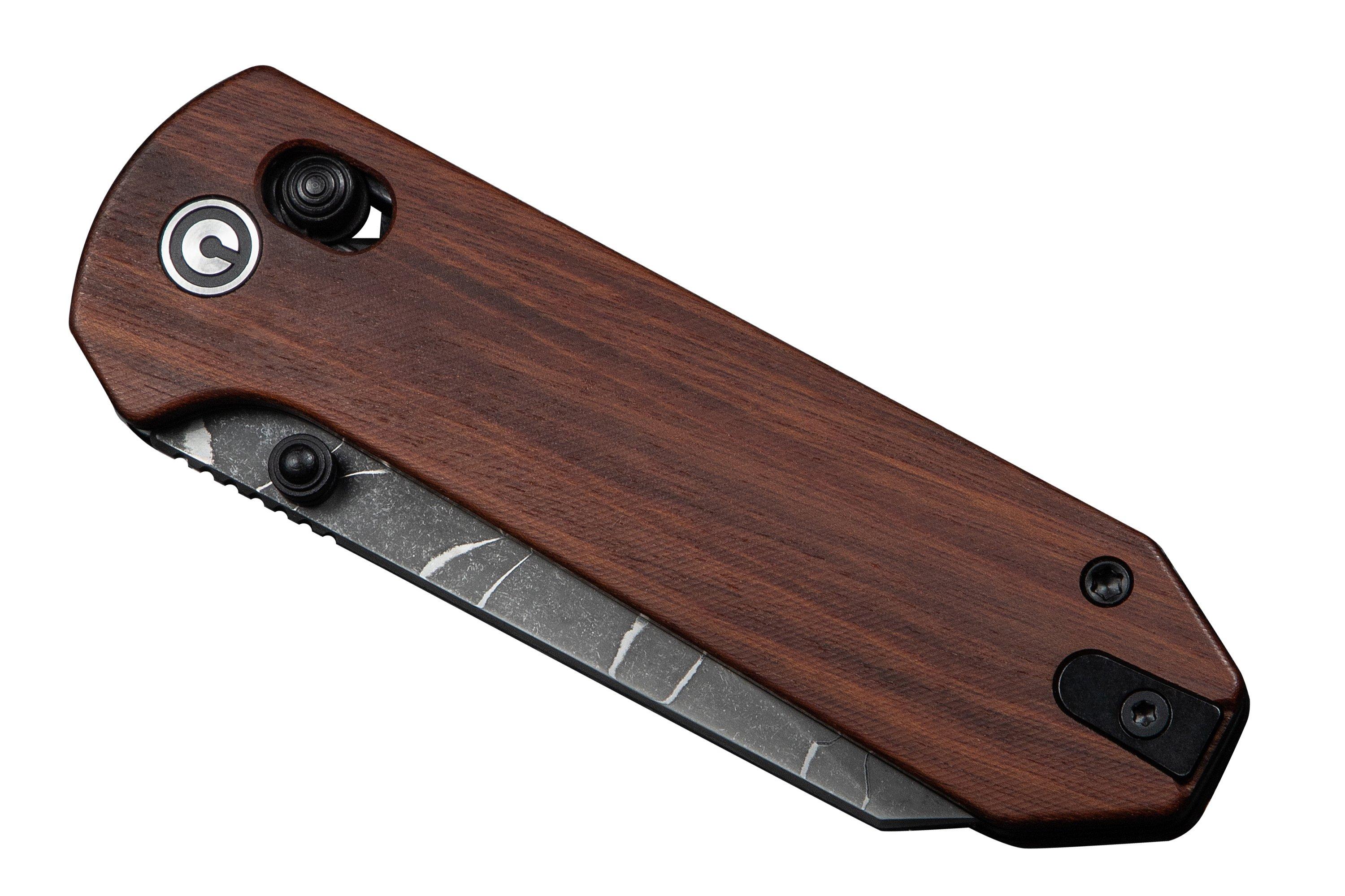Civivi Yonder C23073B-DS2, Damascus, Guibourtia Wood zakmes, Zac ...