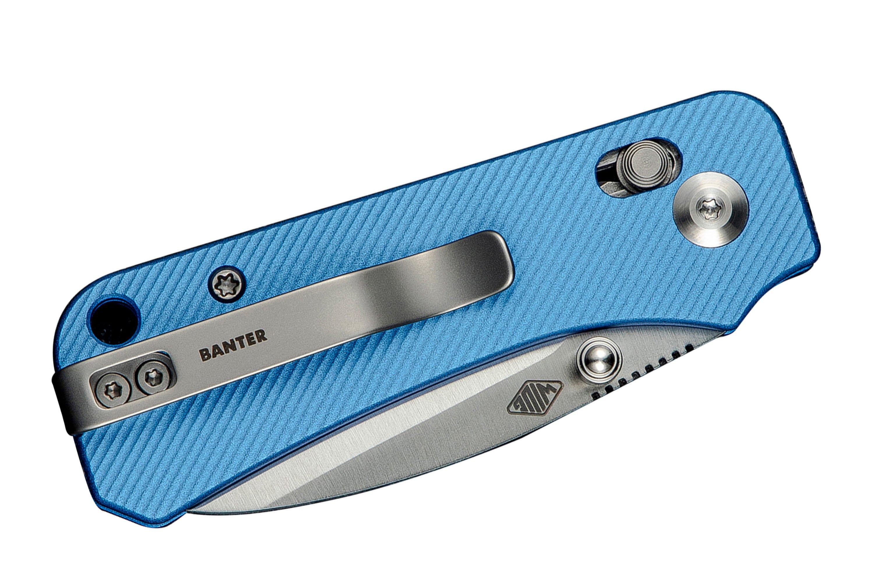 Civivi Baby Banter 2 C23074-1 Satin Blue Aluminum Crossbar Lock, zakmes ...