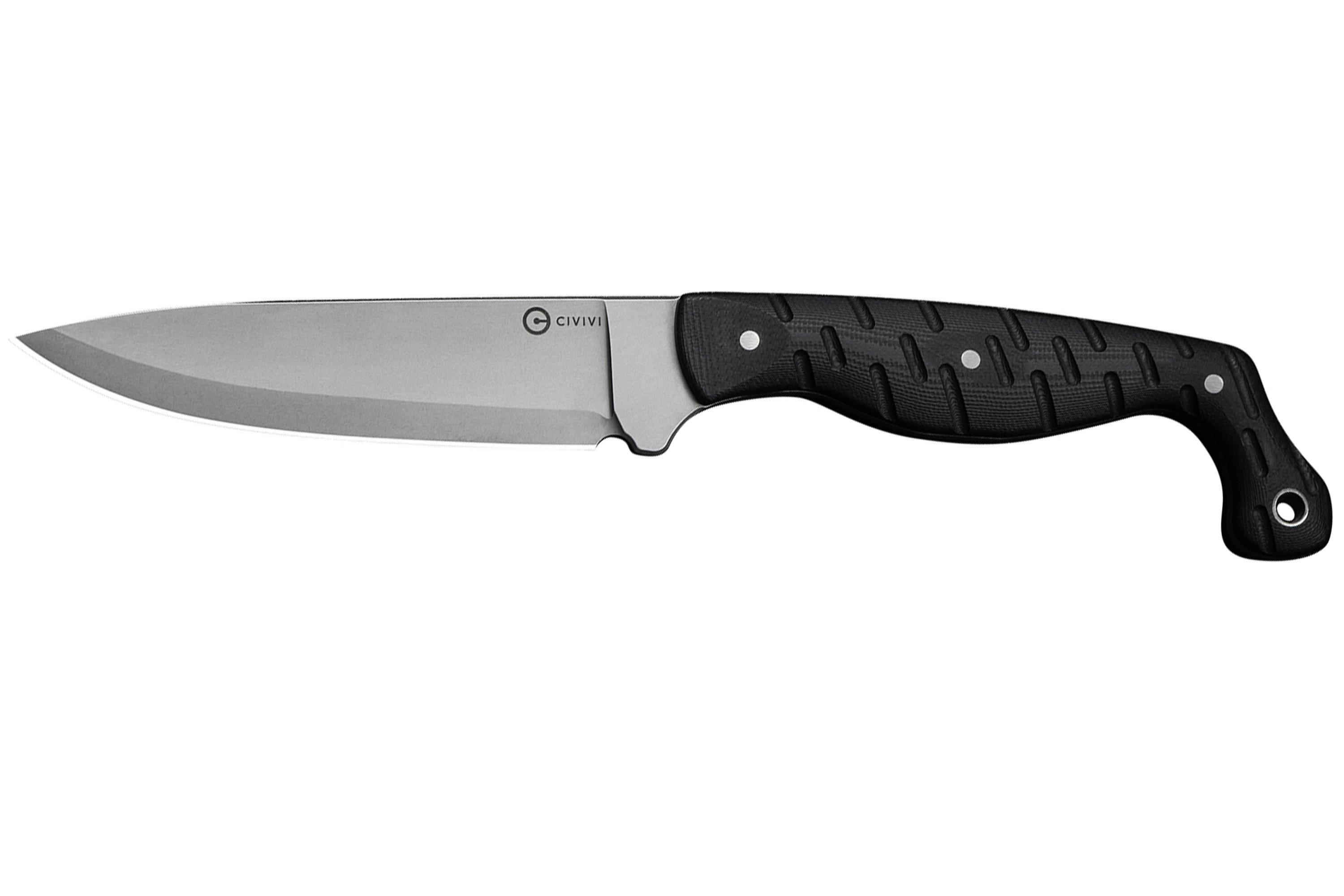 Civivi MDRN Hunter C23078-1 Stonewashed Nitro-V, Black G10, hunting ...
