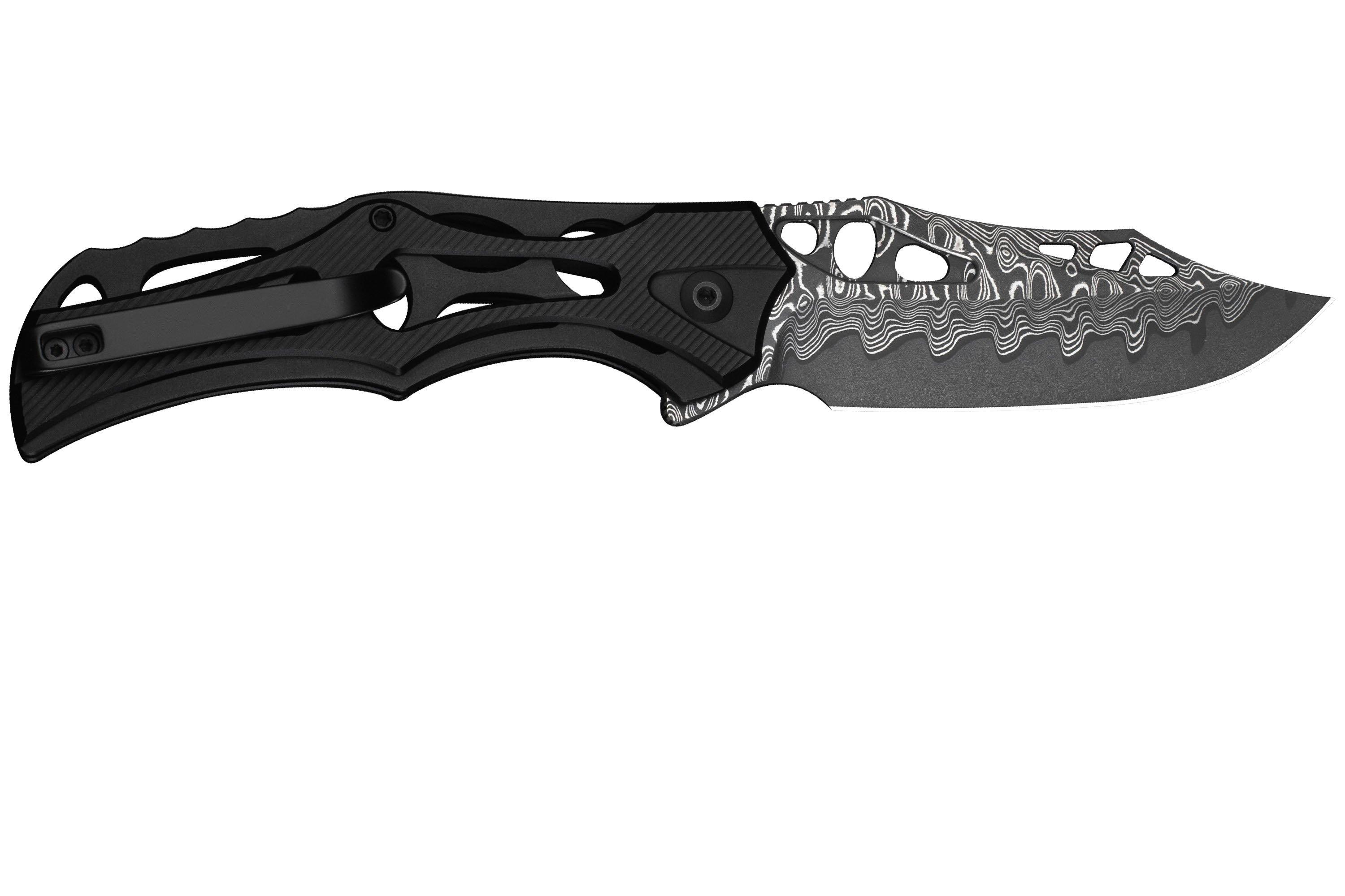 Civivi Biophase C23083-DS1 Damascus, Black Aluminum, coltello da tasca ...