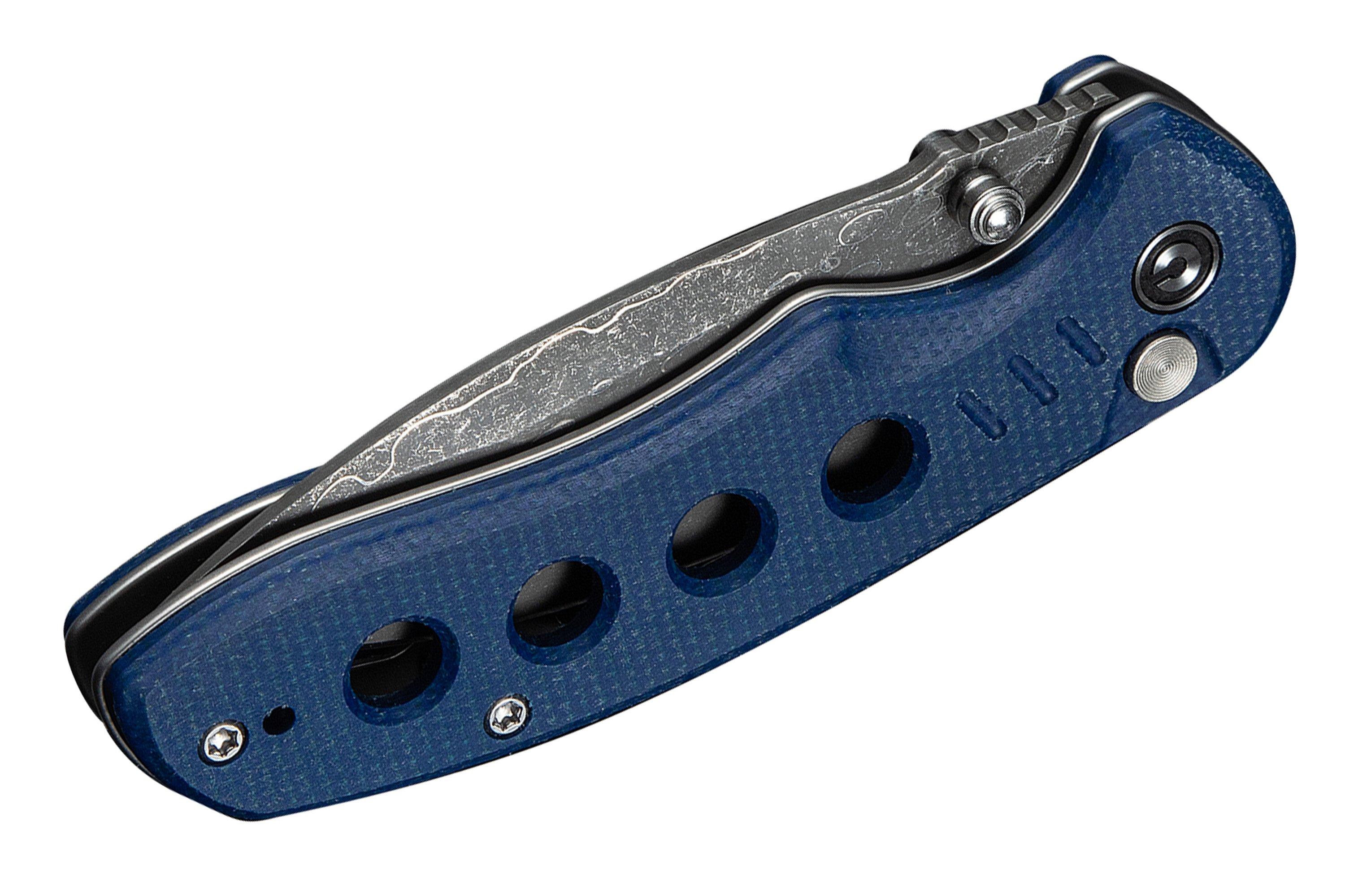 Civivi Triptych C23085B-DS1 Damascus, Blue Micarta, zakmes | Voordelig ...