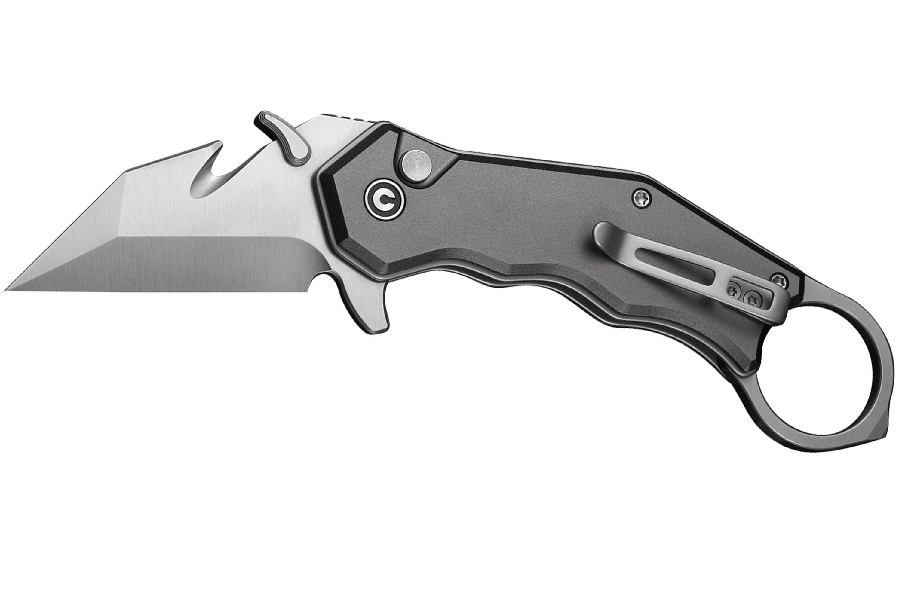 Civivi Amaroq C24018-1 Satin Nitro-V, Gray Aluminium, zakmes, Tony ...