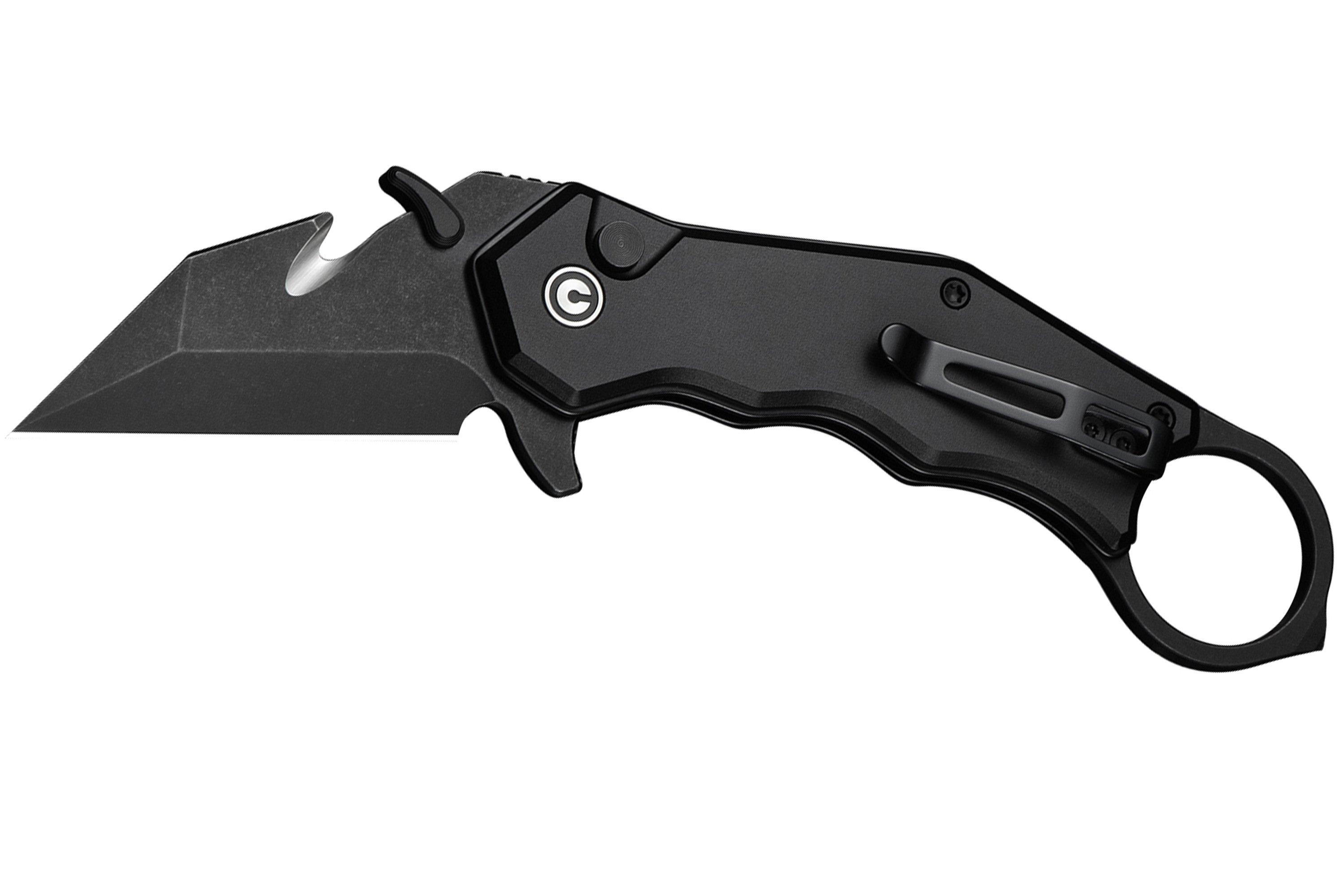 Civivi Amaroq C24018-2 Blackwashed Nitro-V, Black Aluminium, zakmes ...