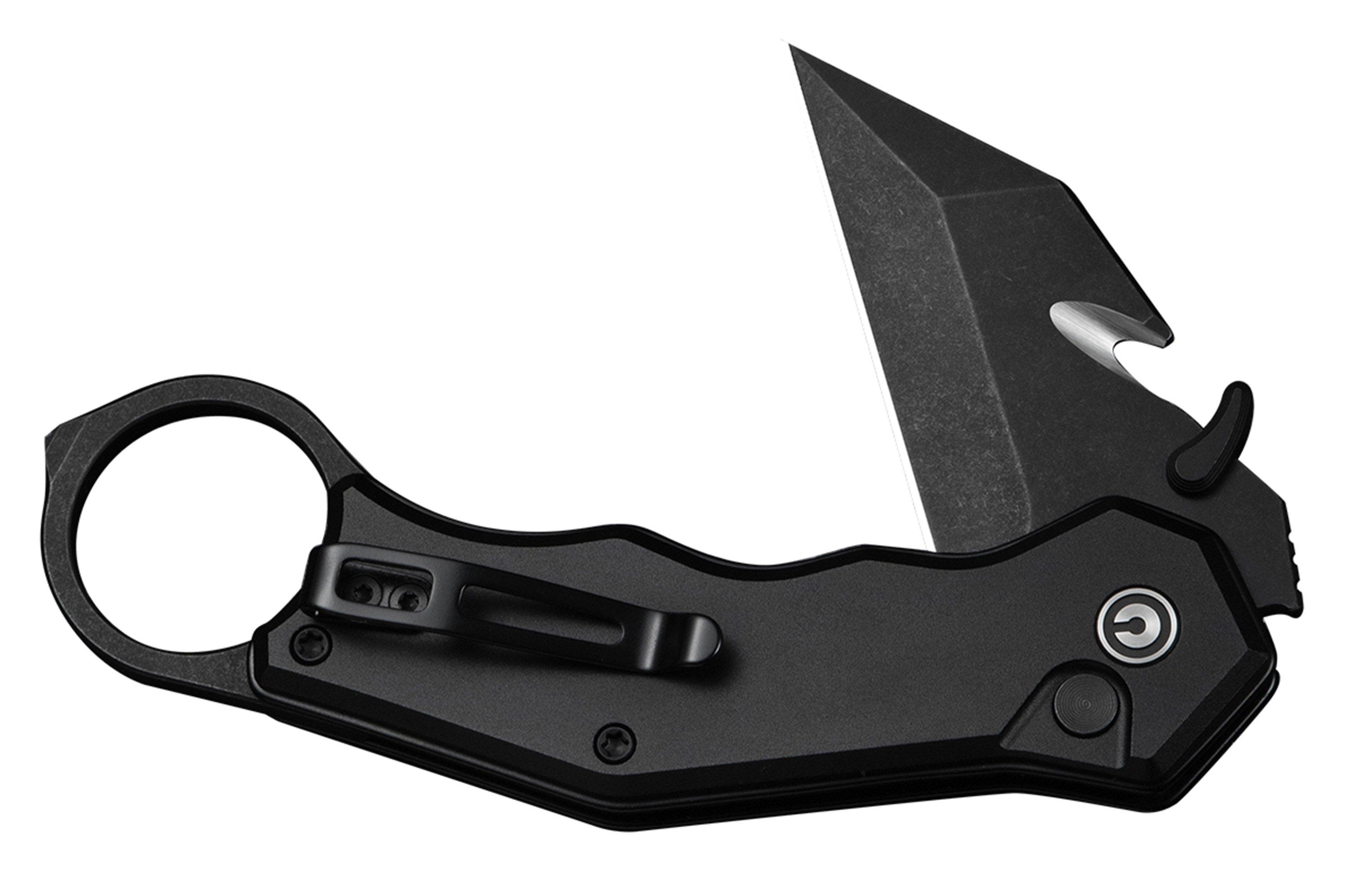 Civivi Amaroq C24018-2 Blackwashed Nitro-V, Black Aluminium, zakmes ...