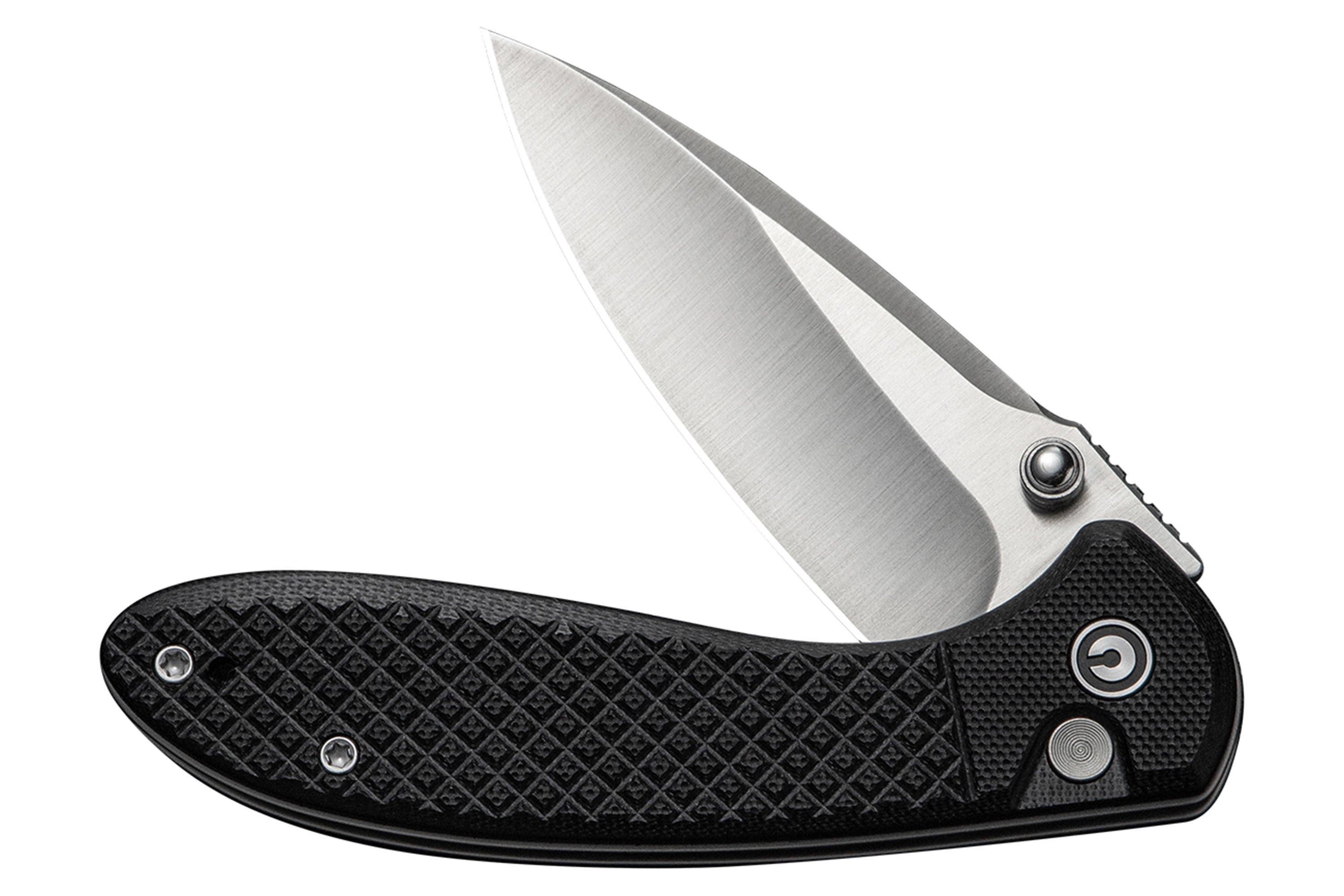 Civivi Faeger C24031-1 Satin 14C28N, Milled Black G10, zakmes ...