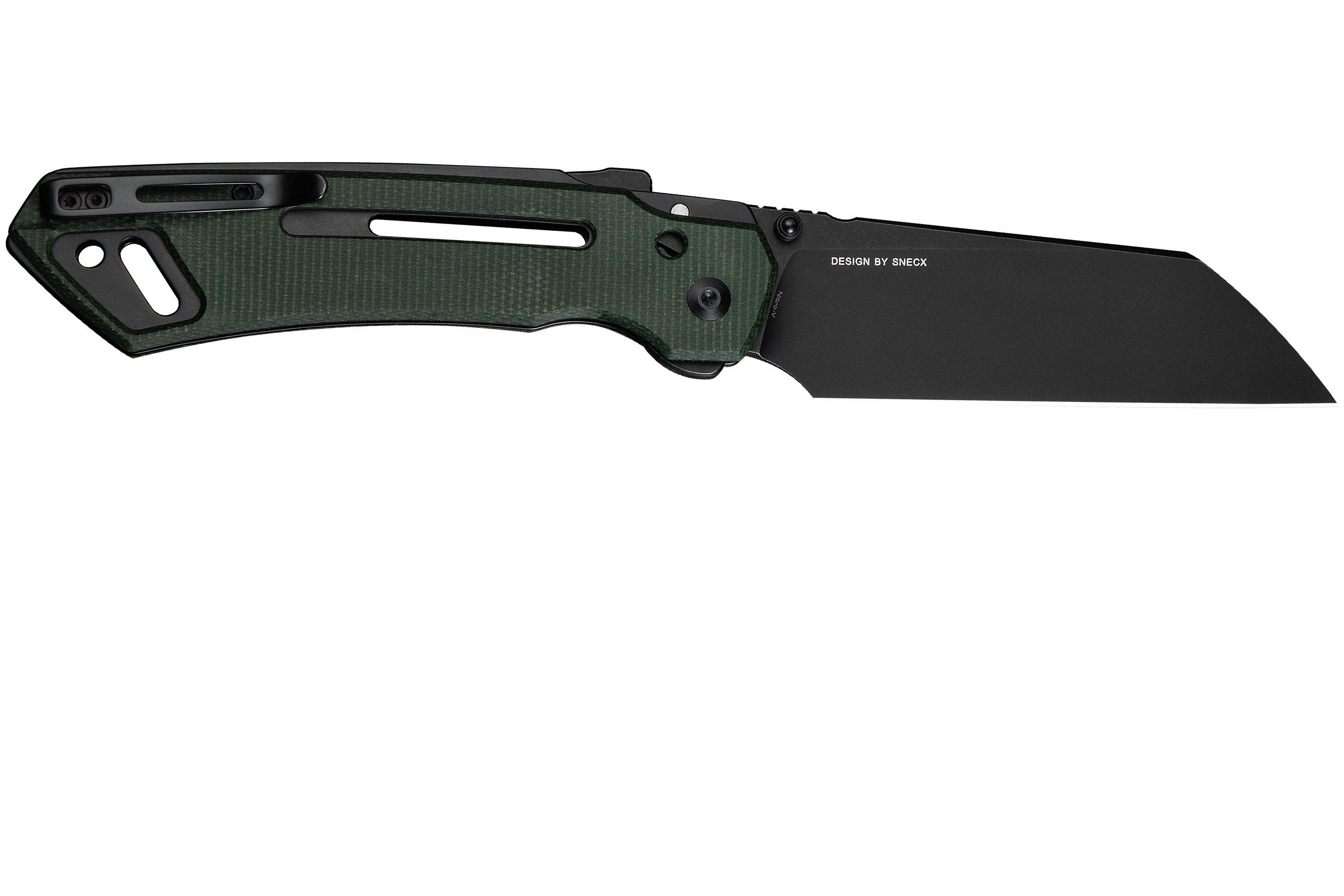 Civivi Buster FG C24052-3 Blackwashed Nitro-V, Green Micarta, pocket ...