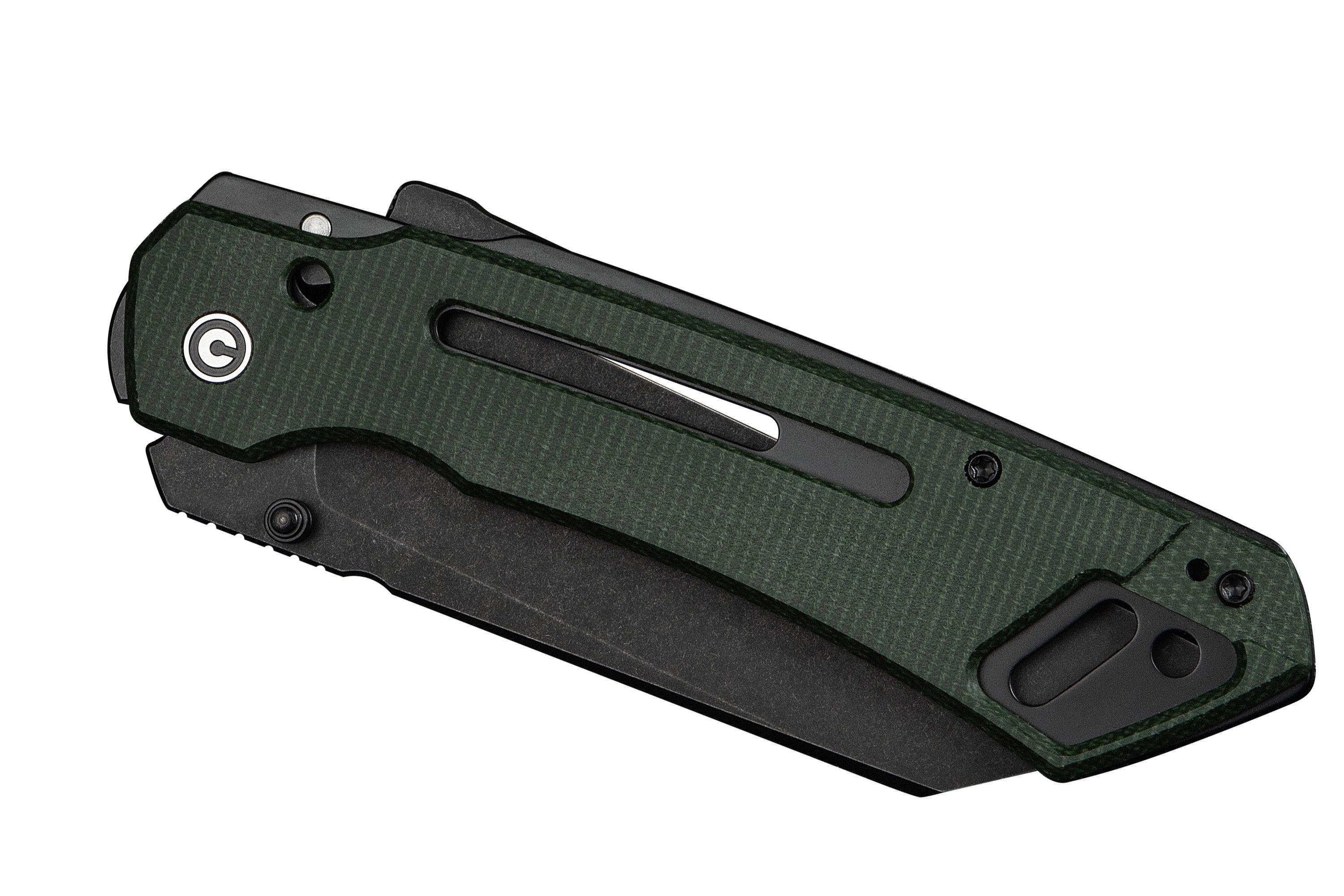 Civivi Buster FG C24052-3 Blackwashed Nitro-V, Green Micarta, pocket ...