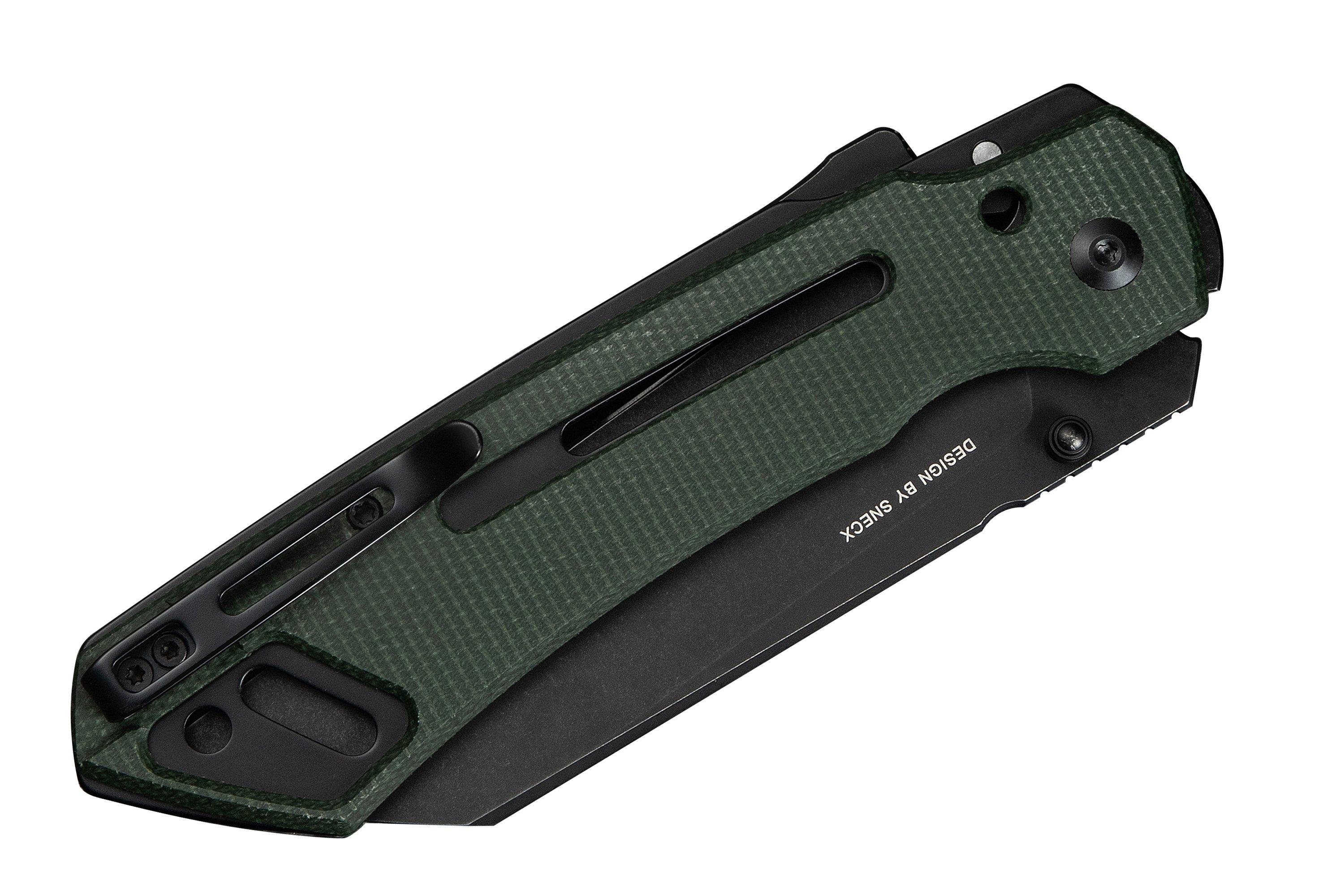 Civivi Buster FG C24052-3 Blackwashed Nitro-V, Green Micarta, pocket ...