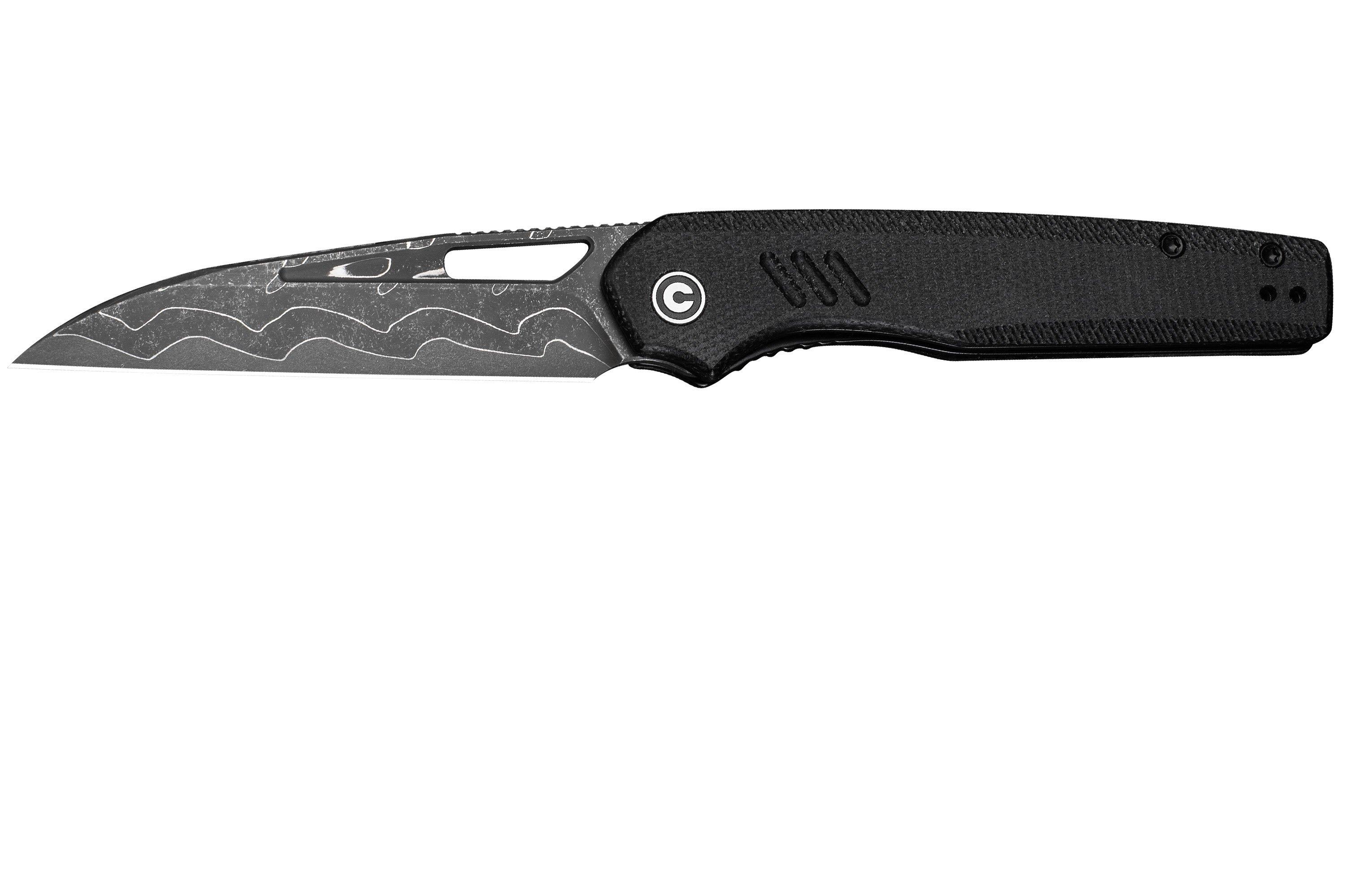 Civivi Guile C24062B-DS1 Damascus, Black Micarta, navalha, Shawn ...